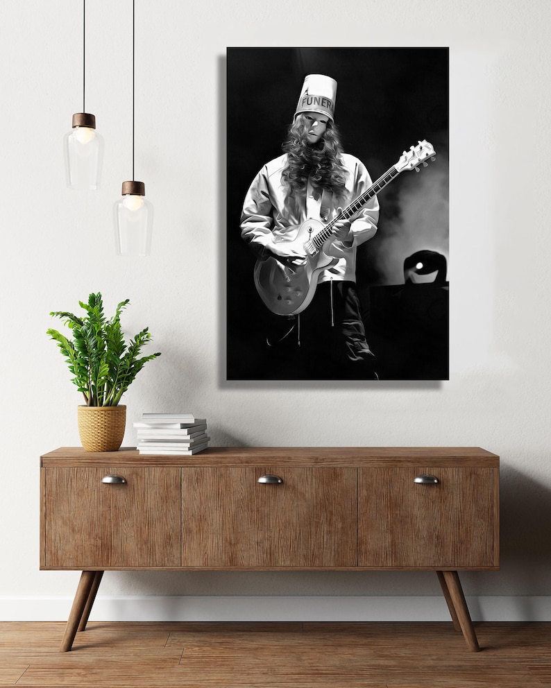 Buckethead Art Print, Cotton Canvas Poster, Frame Ready - Etsy
