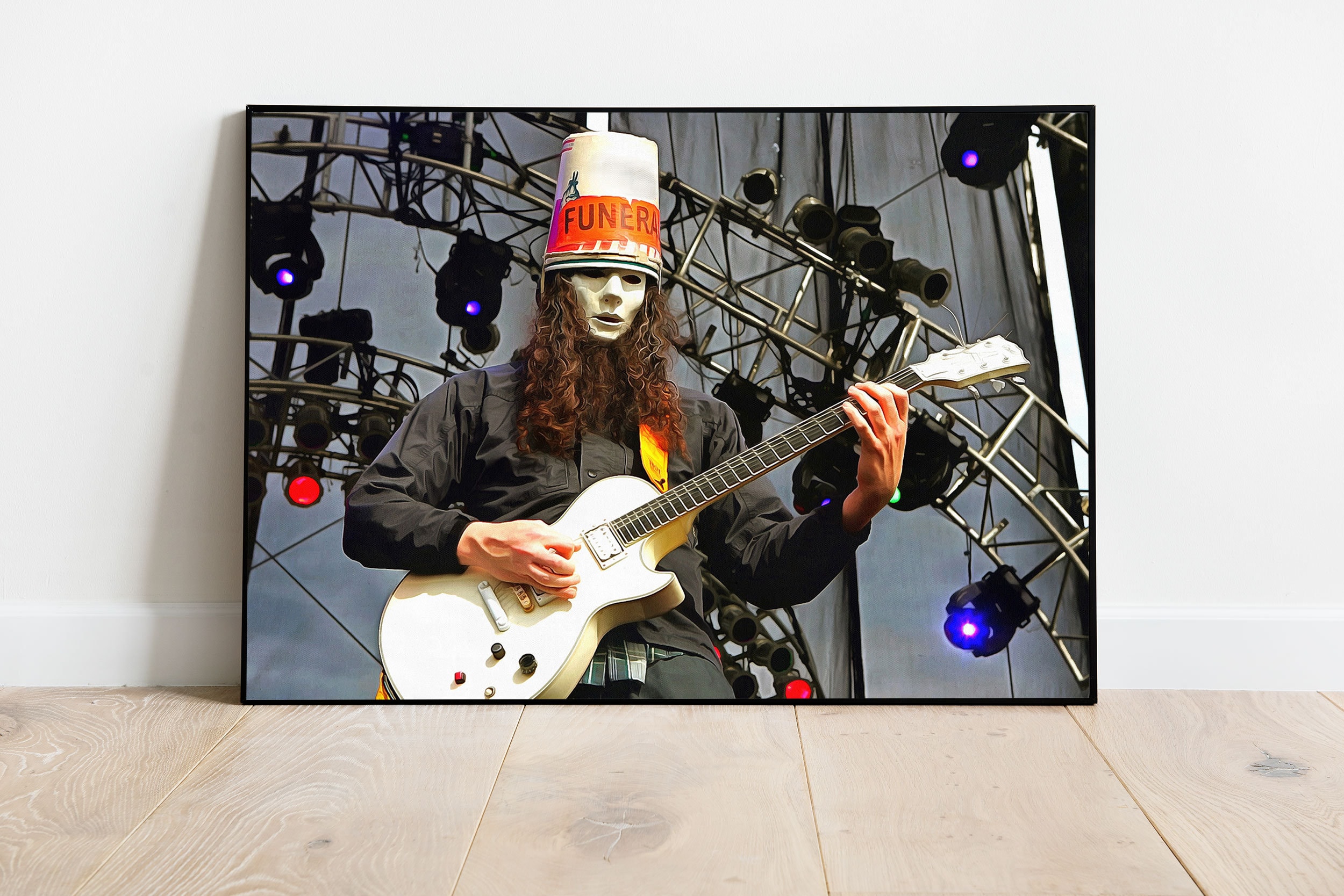 Buckethead Art Real Cotton Canvas Print. Frame Ready for Dorm - Etsy
