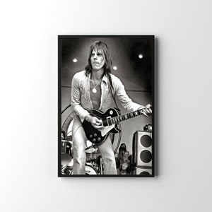 Jeff Beck Art Real Cotton Canvas Print. Frame Ready for Dorm, Office ...