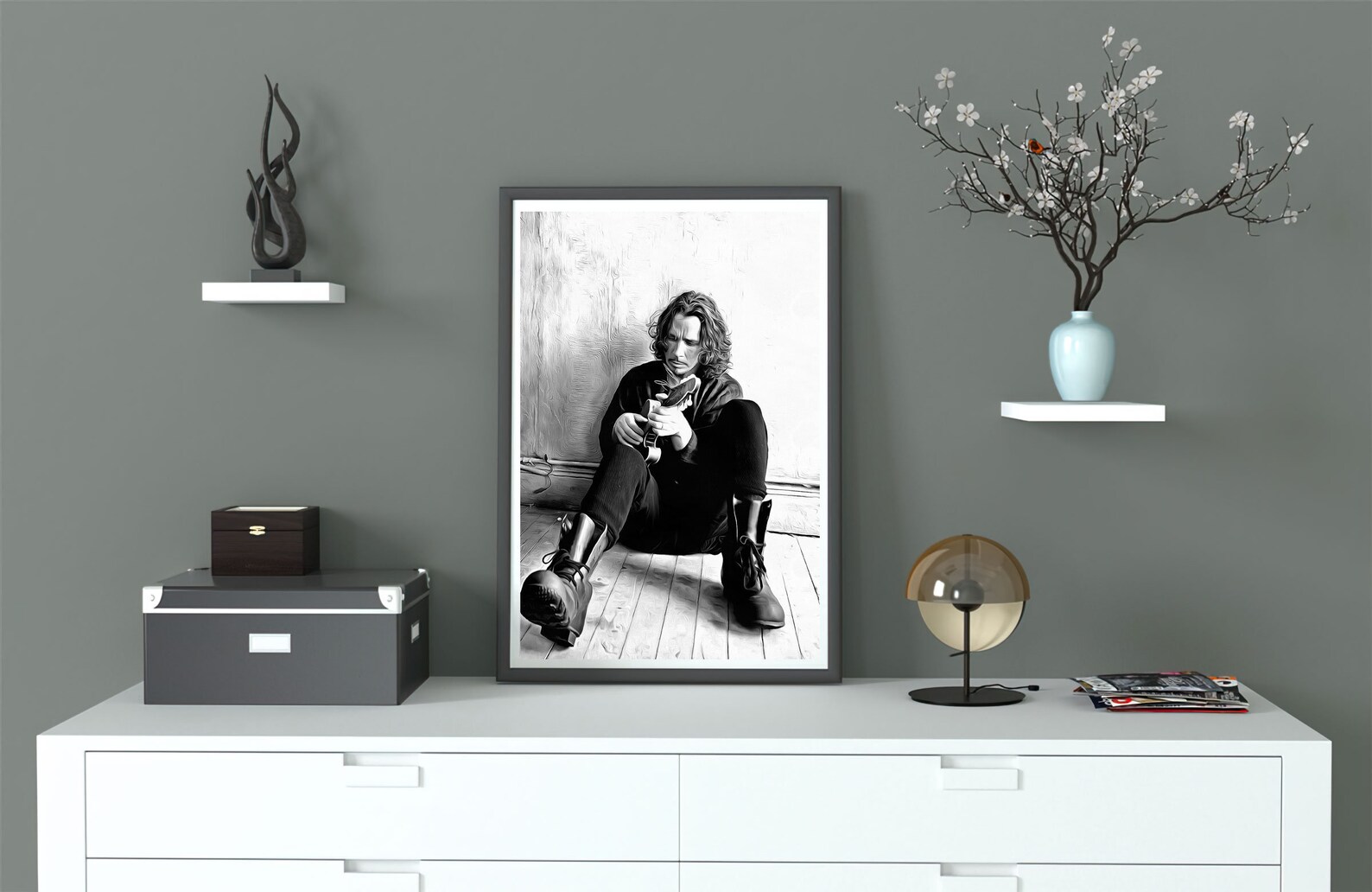 Chris Cornell Art, Real Cotton Canvas Print - Etsy