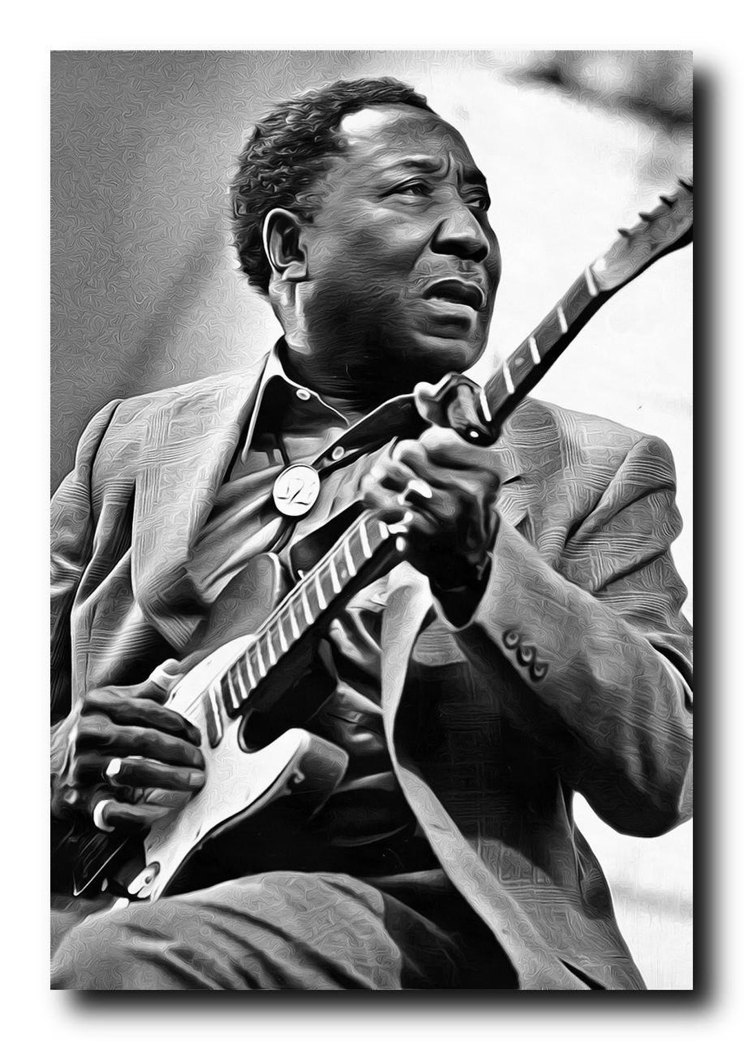 Muddy Waters Art Real Cotton Canvas Print. Frame Ready for Dorm, Office ...