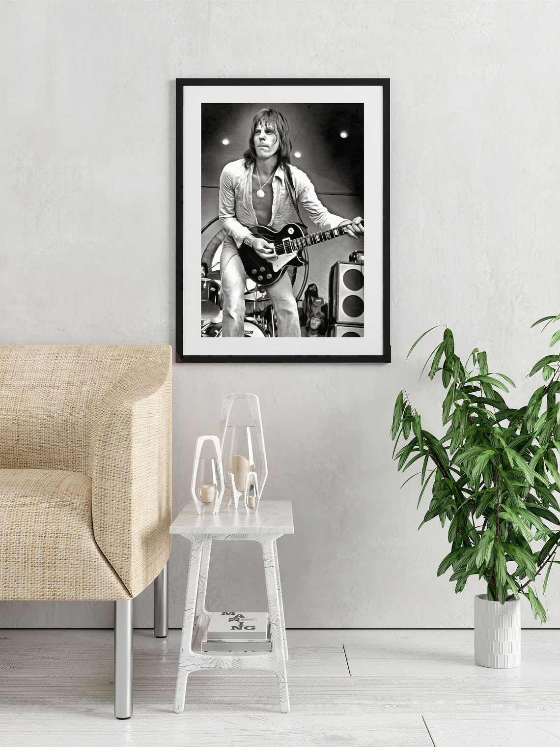 Jeff Beck Art Real Cotton Canvas Print. Frame Ready for Dorm - Etsy