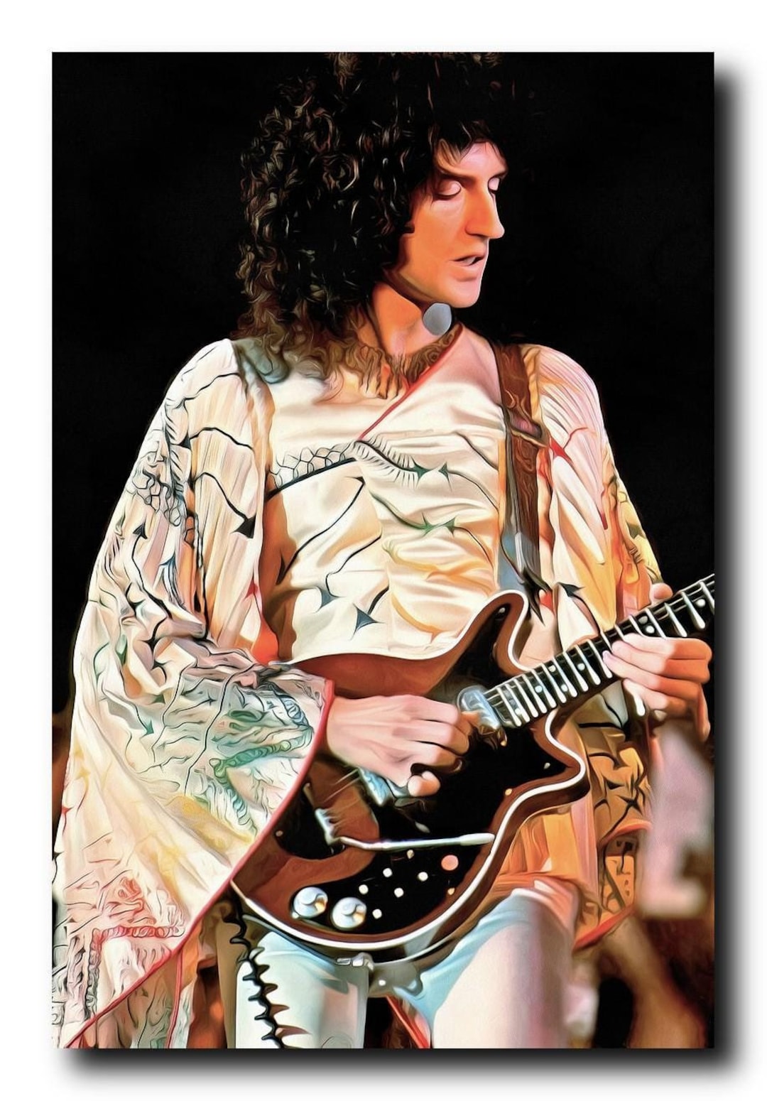 Brian May Art Real Cotton Canvas Print. Frame Ready for Dorm, Office ...