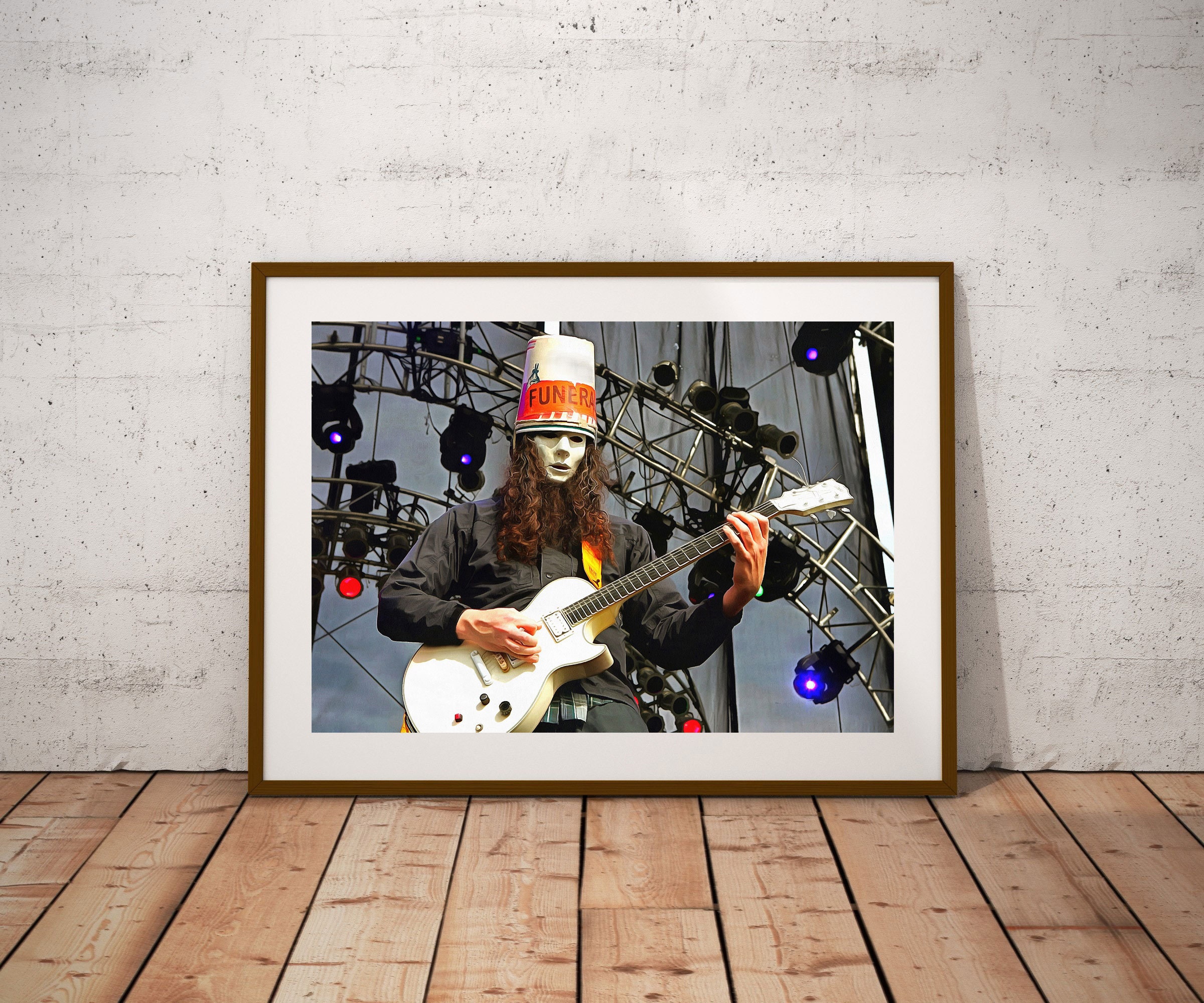 Buckethead Art Real Cotton Canvas Print. Frame Ready for Dorm - Etsy