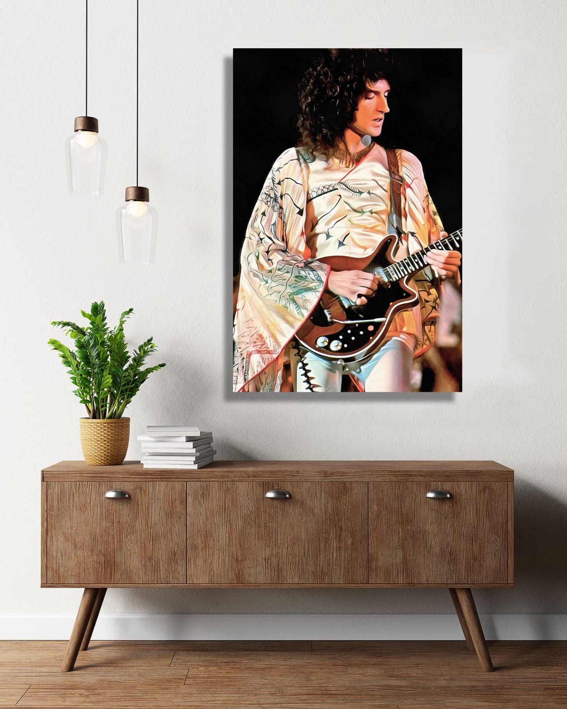 Brian May Art Print, Cotton Canvas, Digital Paint Brush Art - Etsy