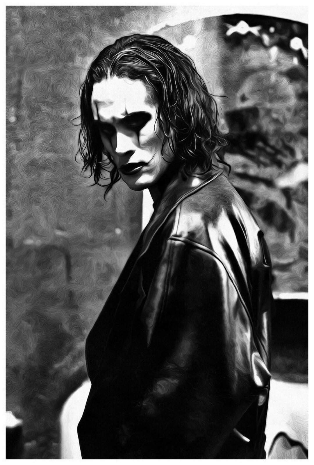 Brandon Lee Real Cotton Canvas Print. Frame Ready for Dorm, Office ...