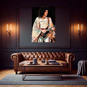 Brian May Art Print, Cotton Canvas, Digital Paint Brush Art - Etsy