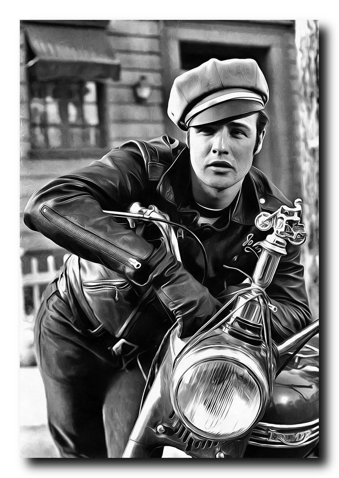 Marlon Brando Art Real Cotton Canvas Print. Frame Ready for Dorm ...