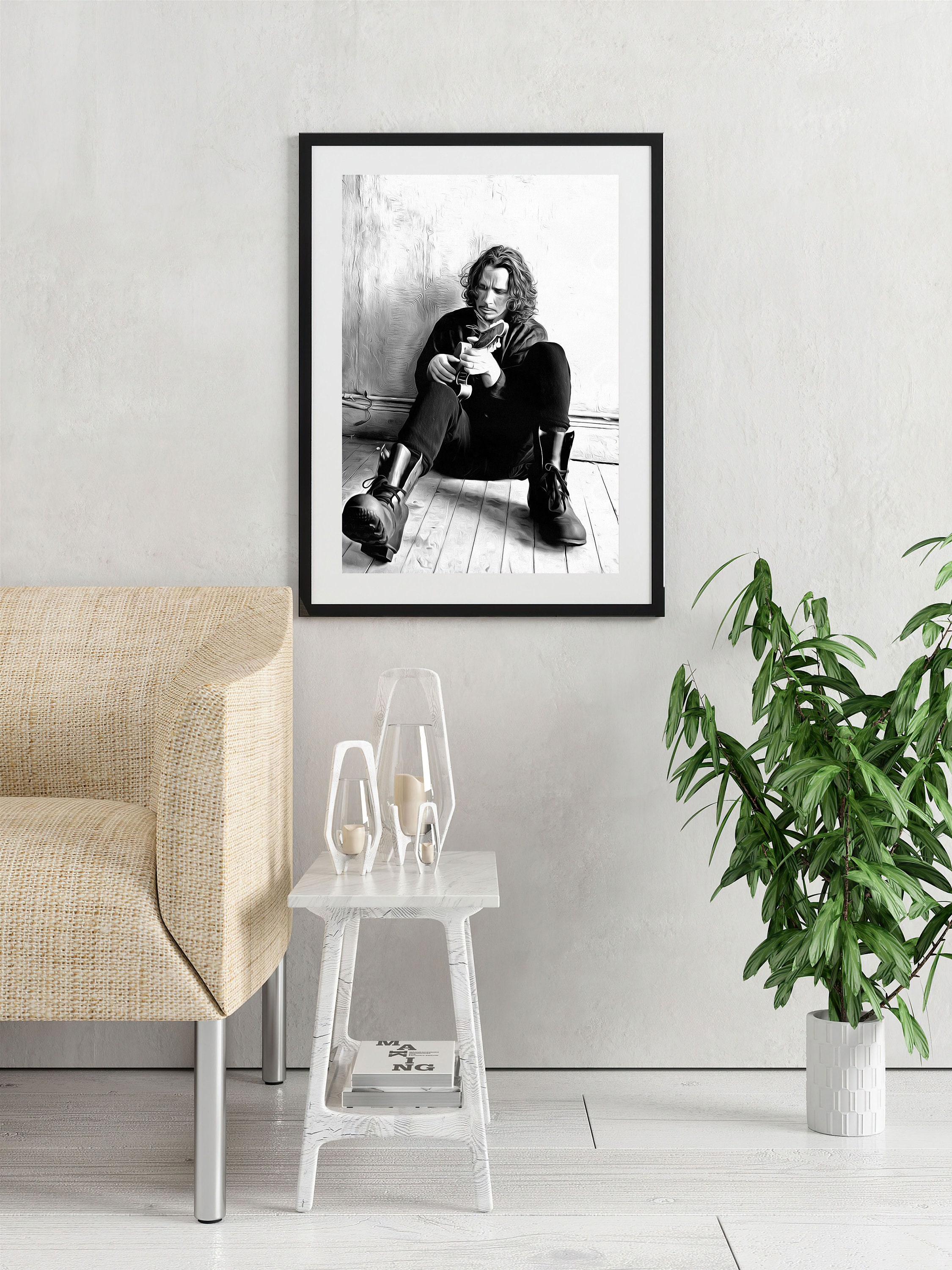 Chris Cornell Art, Real Cotton Canvas Print - Etsy