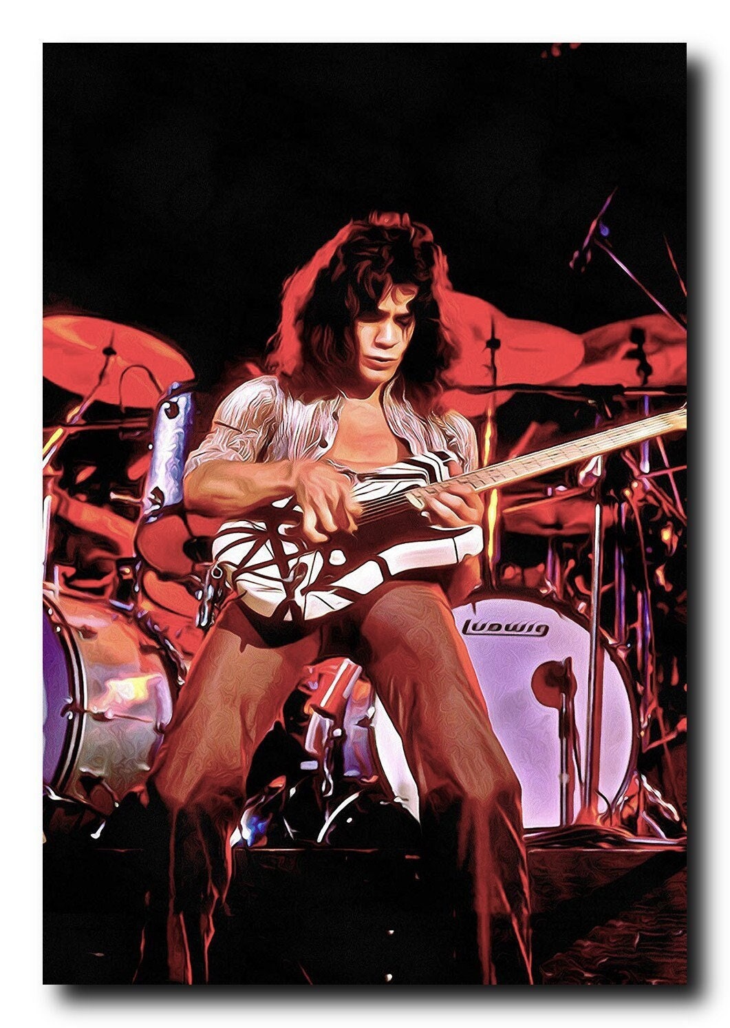 Eddie Van Halen Art Real Cotton Canvas Print. Frame Ready for - Etsy