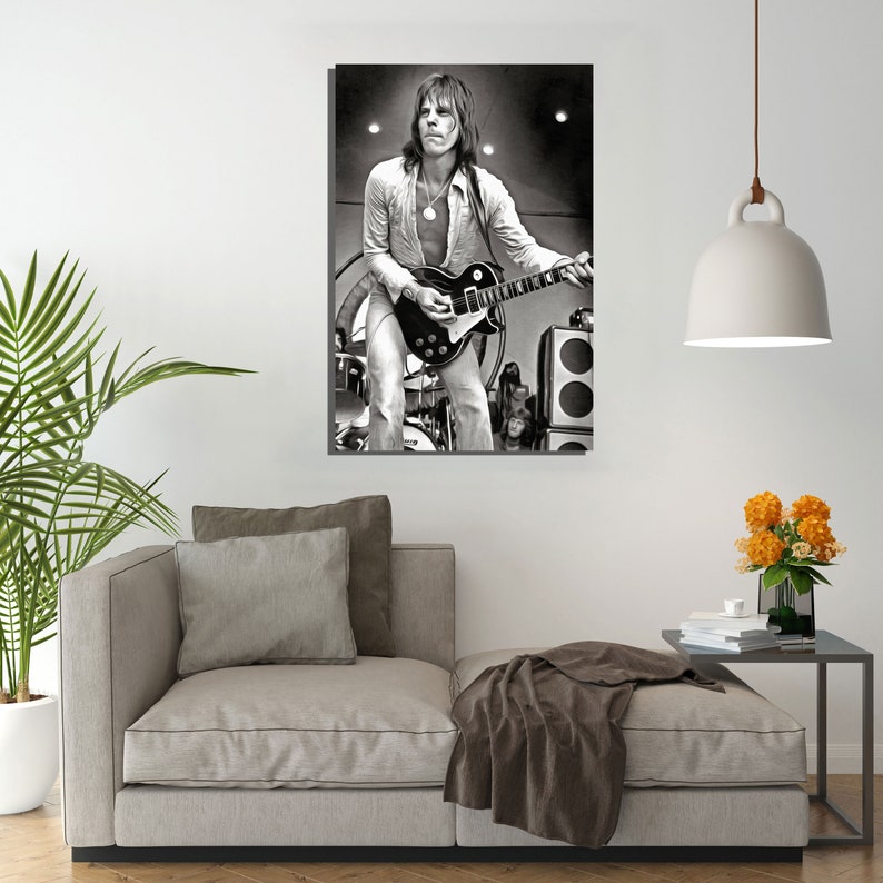 Jeff Beck Cotton Canvas Art Print, Digital Brush Strokes - Etsy