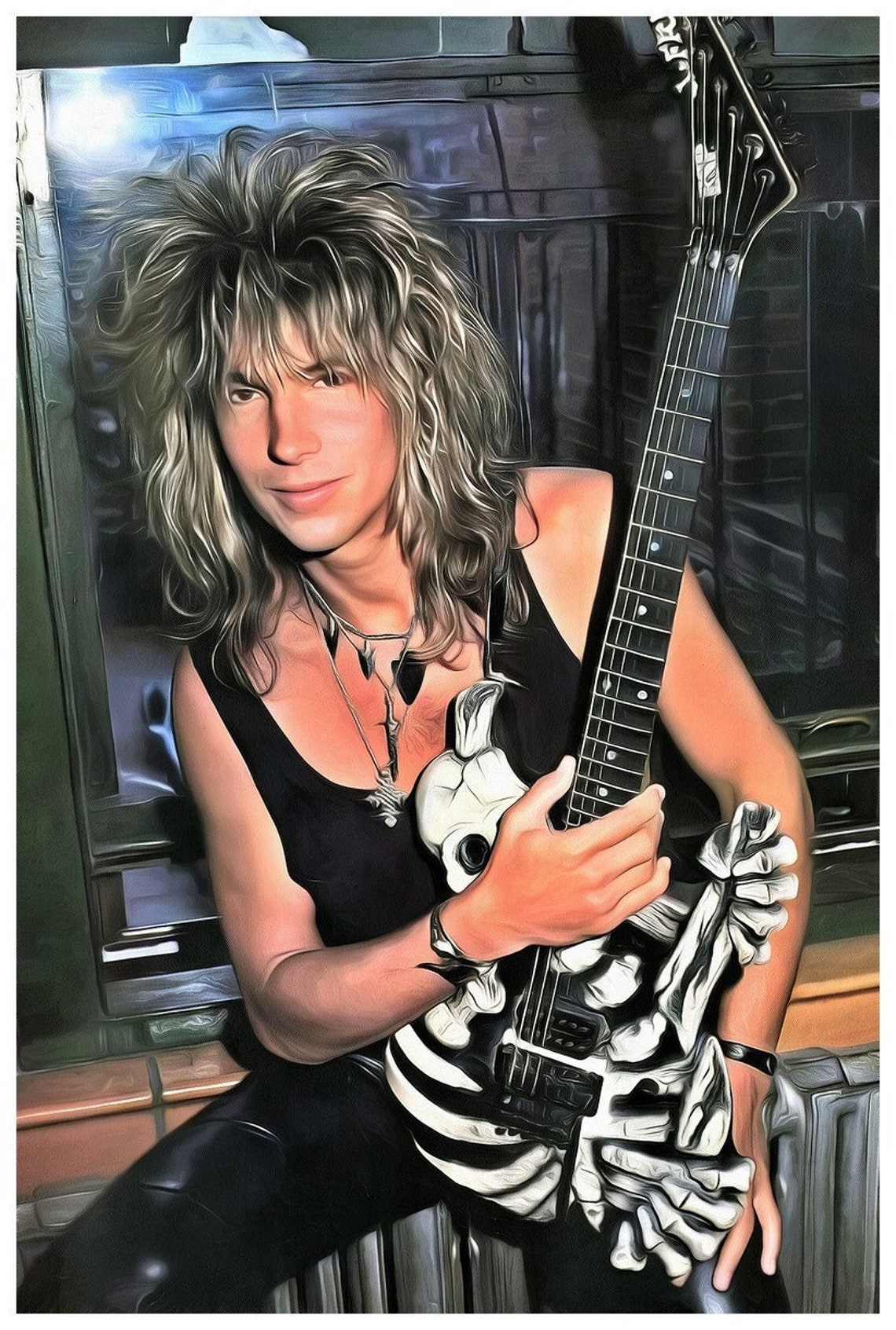 George Lynch Art Real Cotton Canvas Print. Frame Ready for Dorm, Office ...