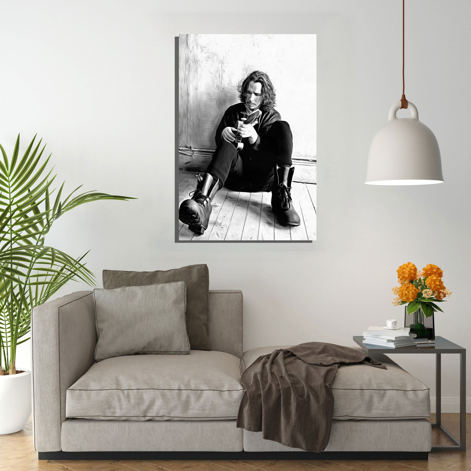 Chris Cornell Art, Real Cotton Canvas Print - Etsy