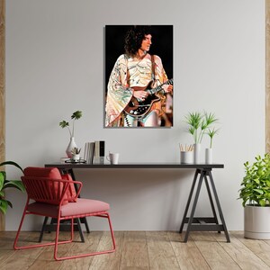 Brian May Art Real Cotton Canvas Print. Frame Ready for Dorm, Office ...