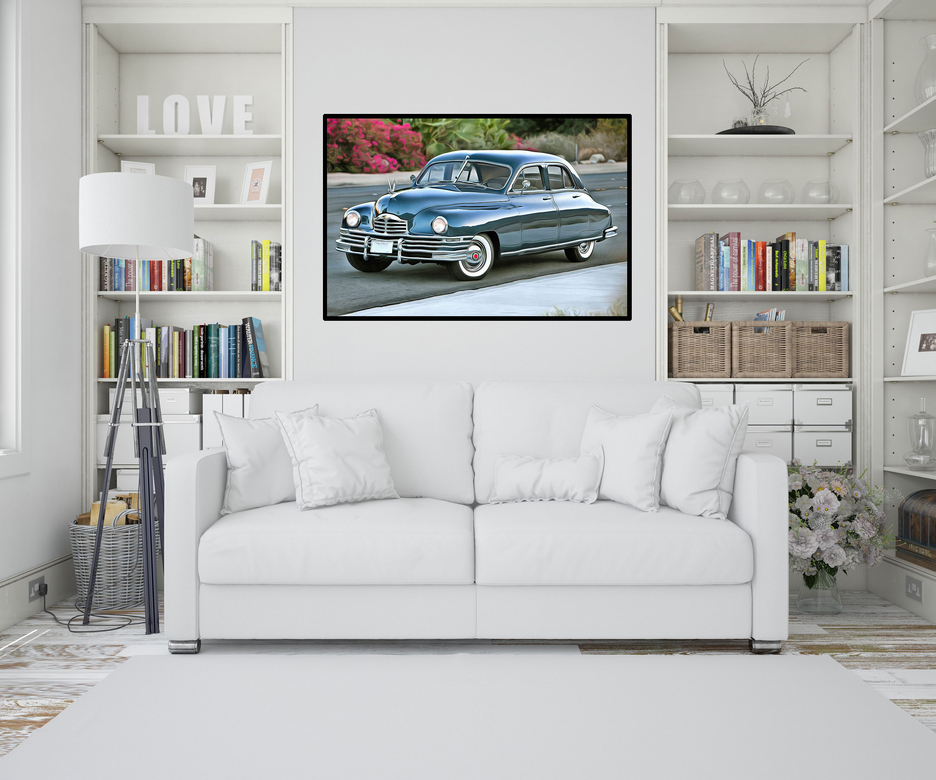 1948 Packard Super 8 Car Print, Cotton Canvas, Ready to Frame - Etsy