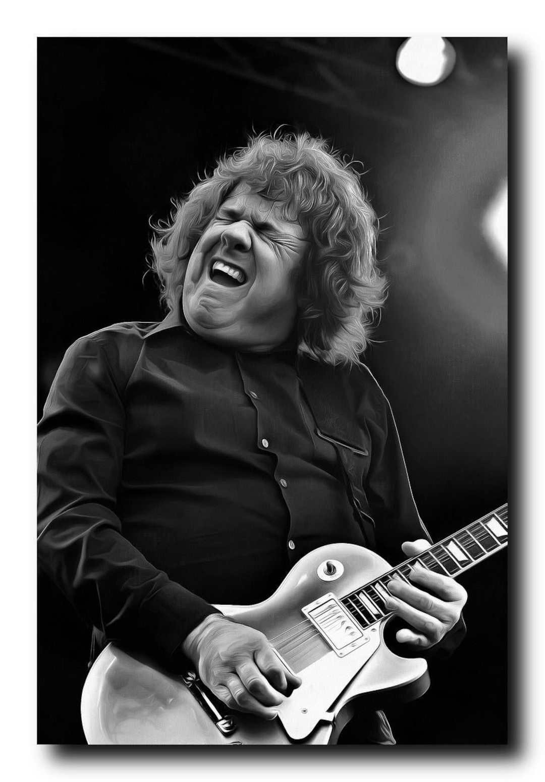 Gary Moore Art Print, Digital Paint, Cotton Canvas - Etsy
