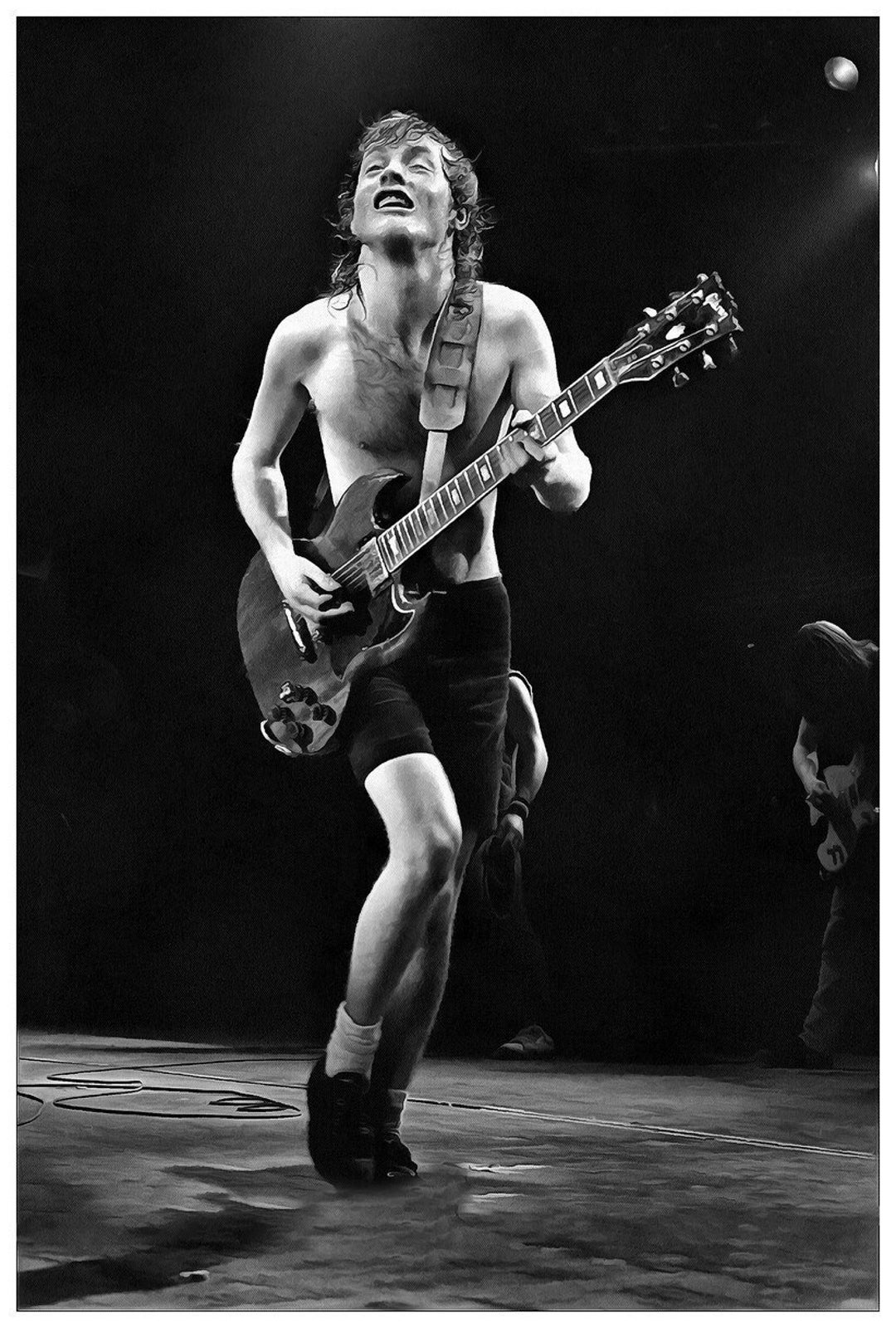 Angus Young Canvas Print, Rock Music Legend, Frame Ready - Etsy