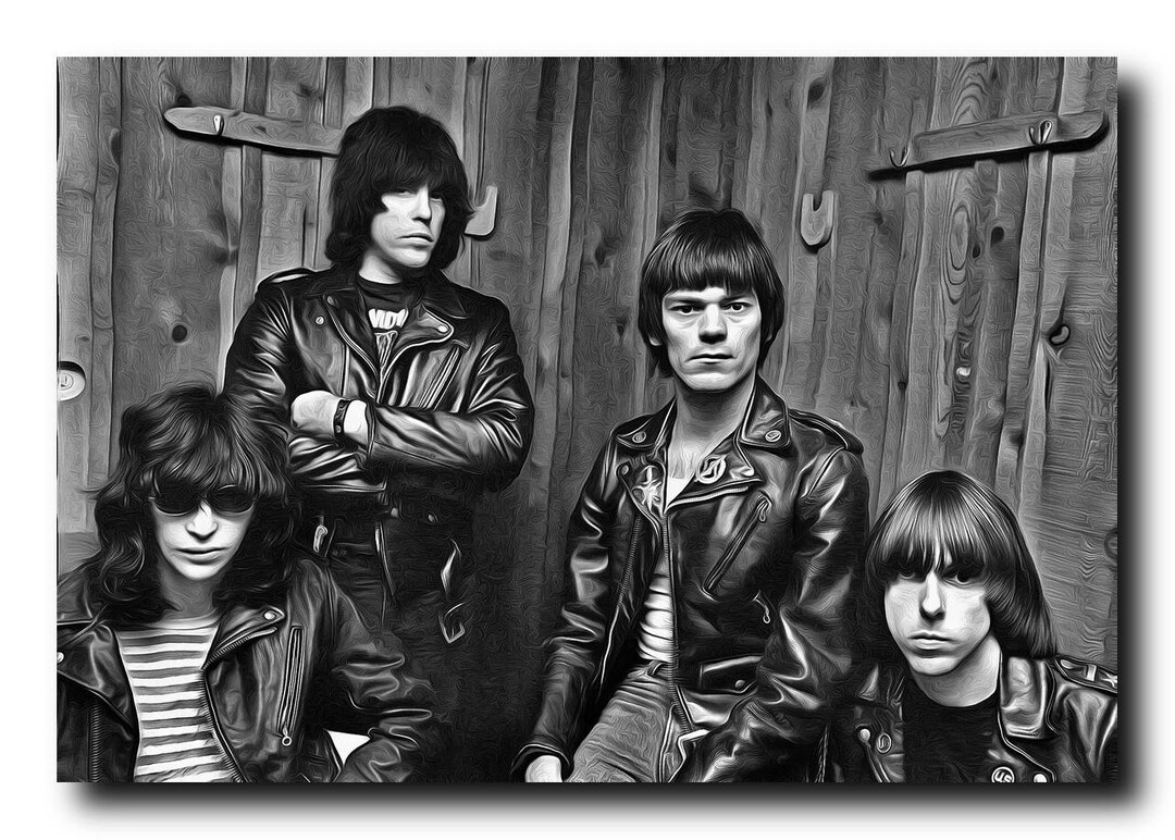 The Ramones Art Real Cotton Canvas Print. Frame Ready for Dorm, Office ...