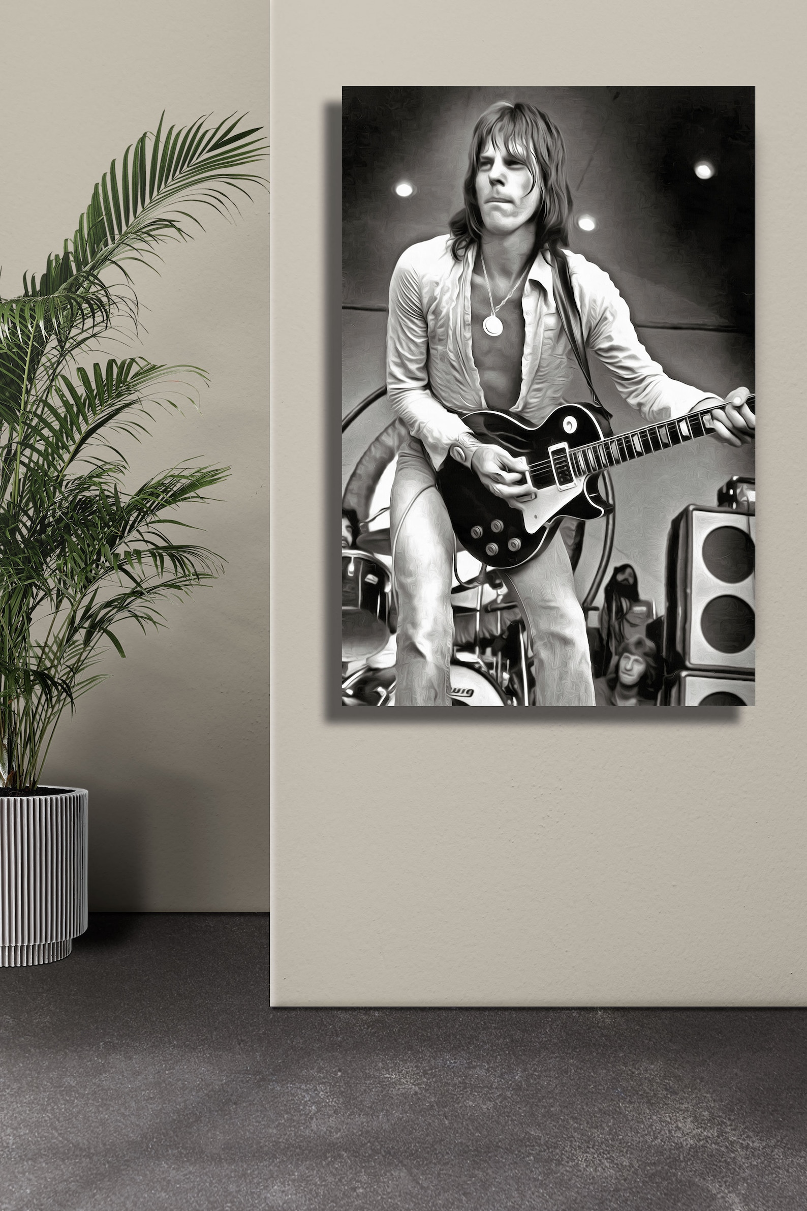 Jeff Beck Art Real Cotton Canvas Print. Frame Ready for Dorm - Etsy
