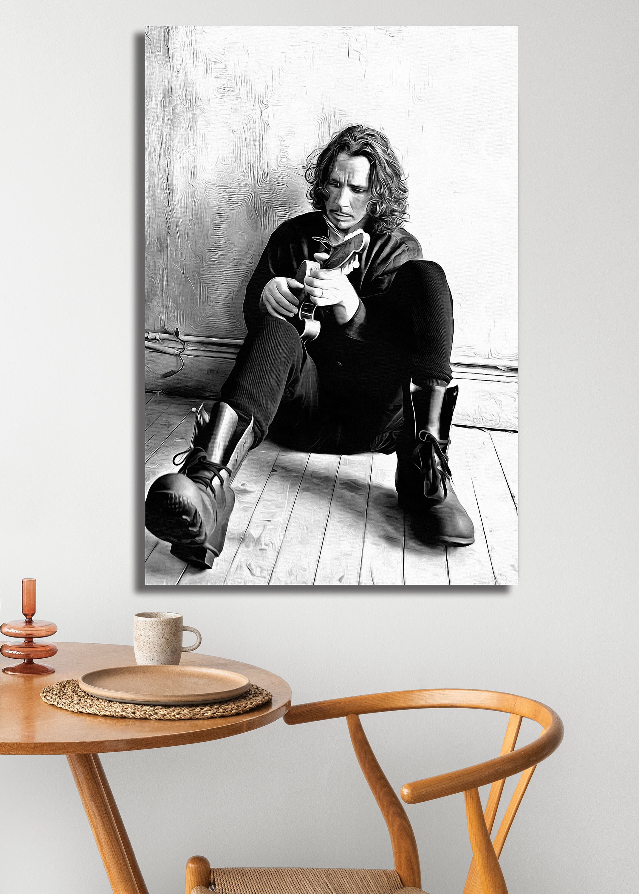 Chris Cornell Art, Real Cotton Canvas Print - Etsy