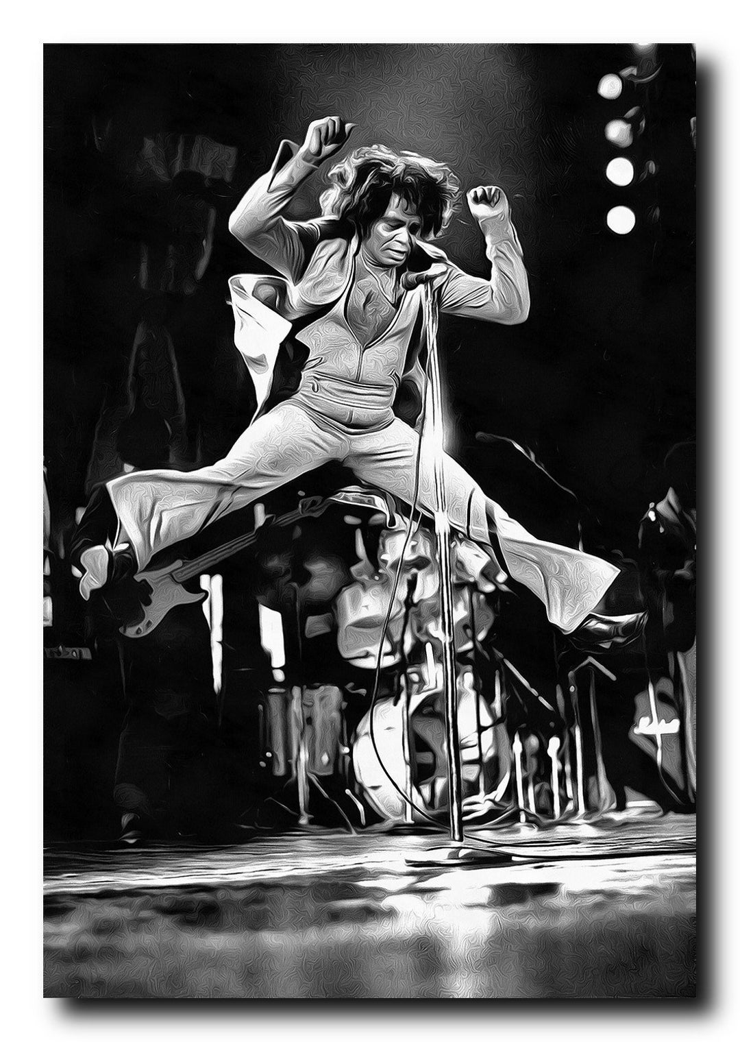 James Brown Art, Cotton Canvas Print, Digital Paint Brush Style - Etsy