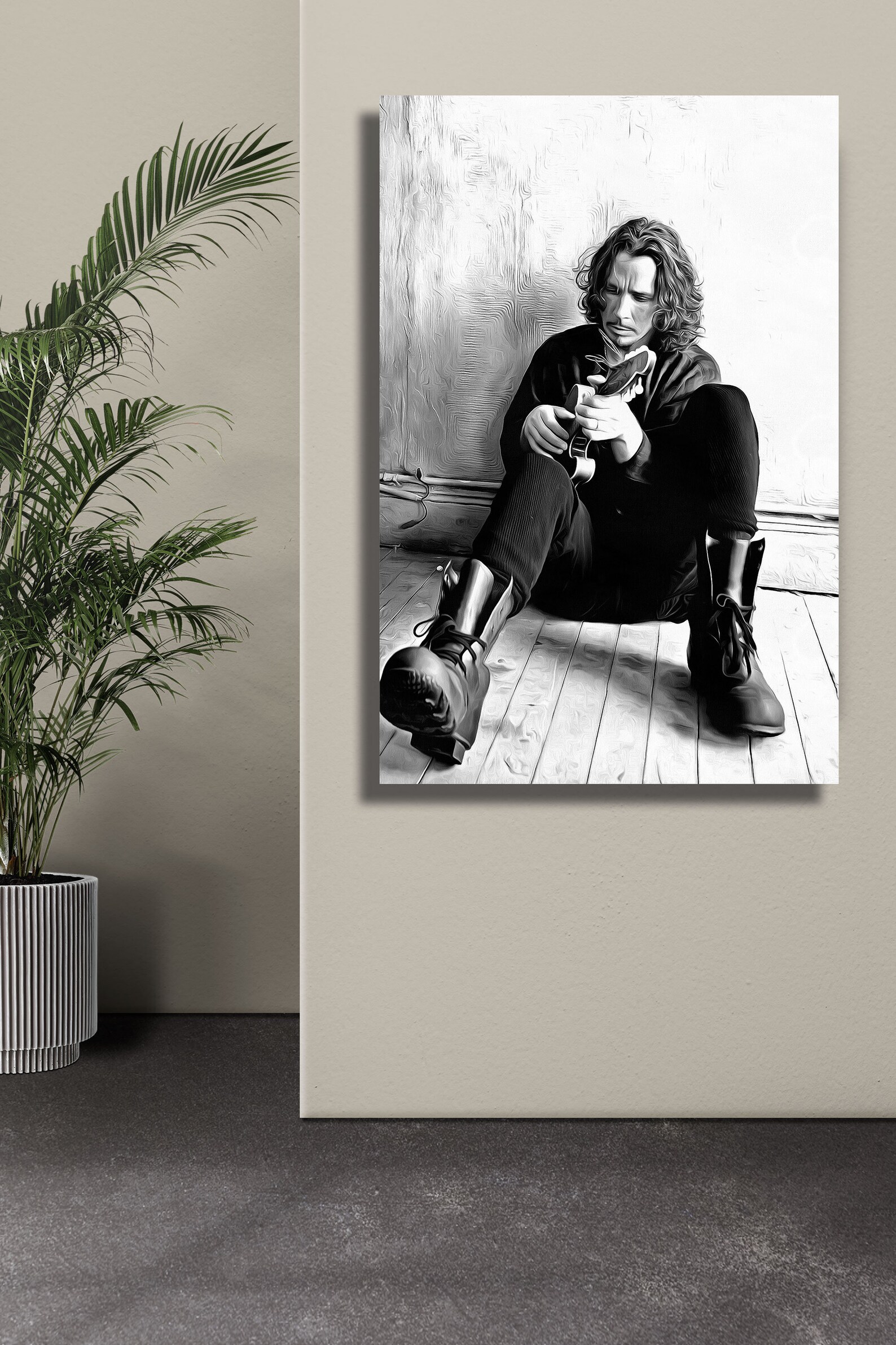 Chris Cornell Art, Real Cotton Canvas Print - Etsy