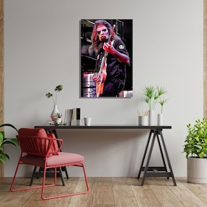Jim Root Art Real Cotton Canvas Print. Frame Ready for Dorm, Office ...