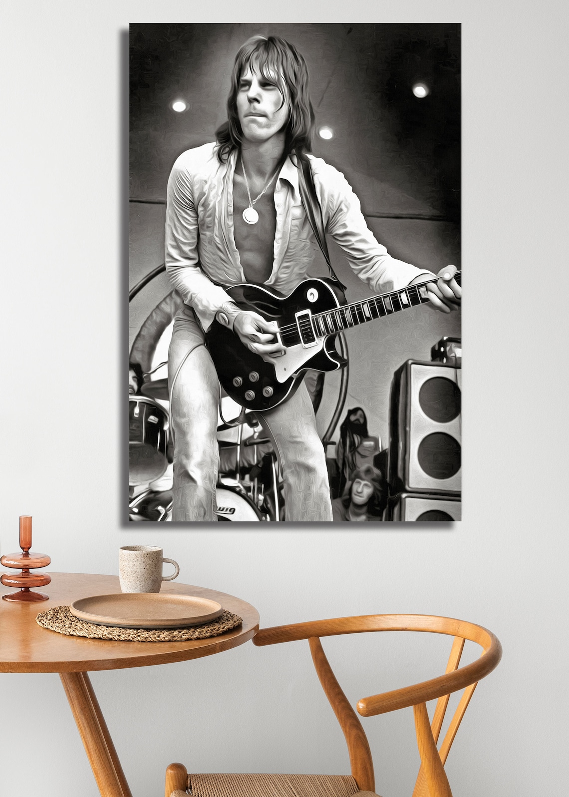 Jeff Beck Cotton Canvas Art Print, Digital Brush Strokes - Etsy