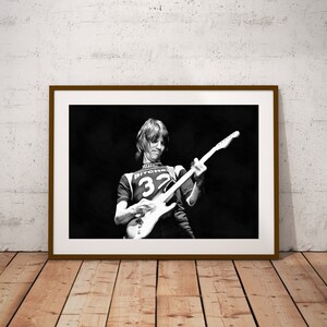 Jeff Beck Art Real Cotton Canvas Print. Frame Ready for Dorm, Office ...