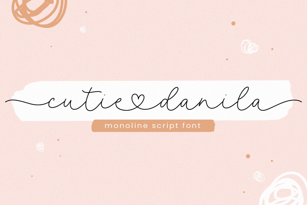 Cutie Danila - Monoline Script Font, Handwritten Font, Script Font ...