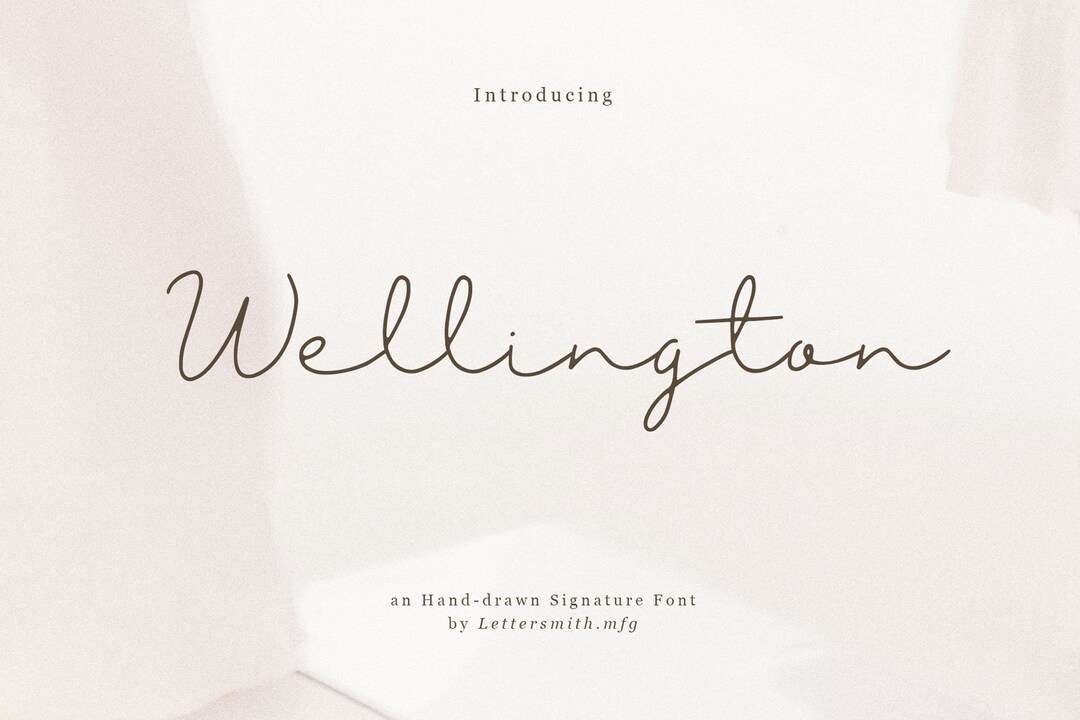 Wellington Font - Handwritten Script Font, Canva Fonts, Fonts for ...