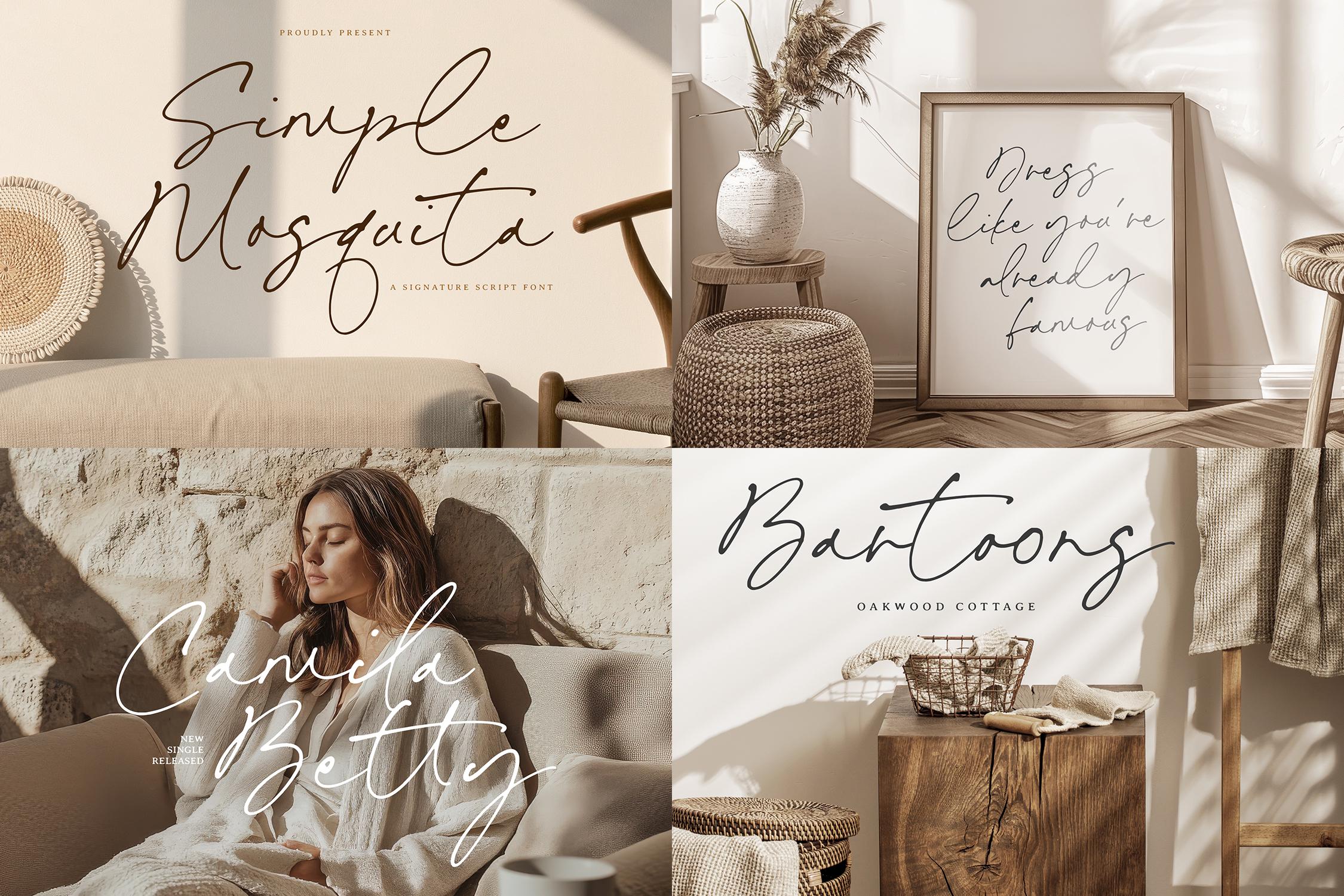 250 Font Bundle Handwritten Script Elegant Wedding Fonts Calligraphy ...
