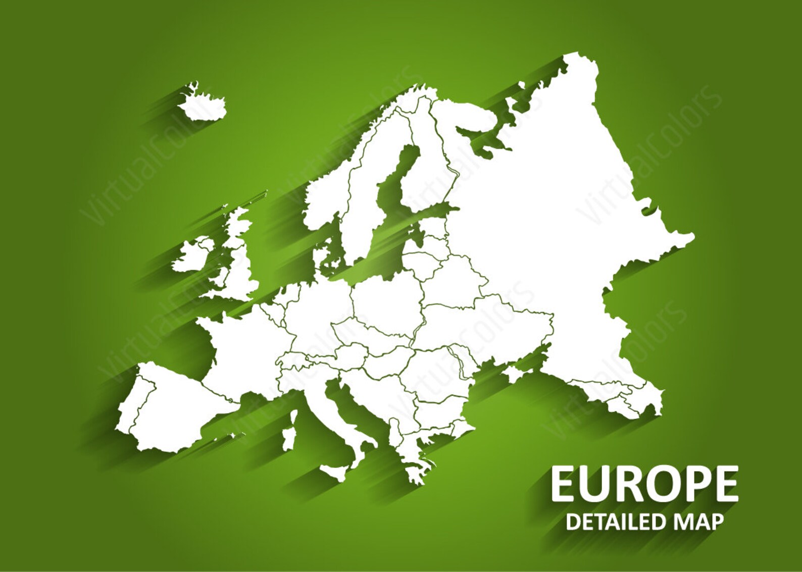 Detailed Europe Map, Green, Map, Svg, Europe Map,travel, Tourism ...
