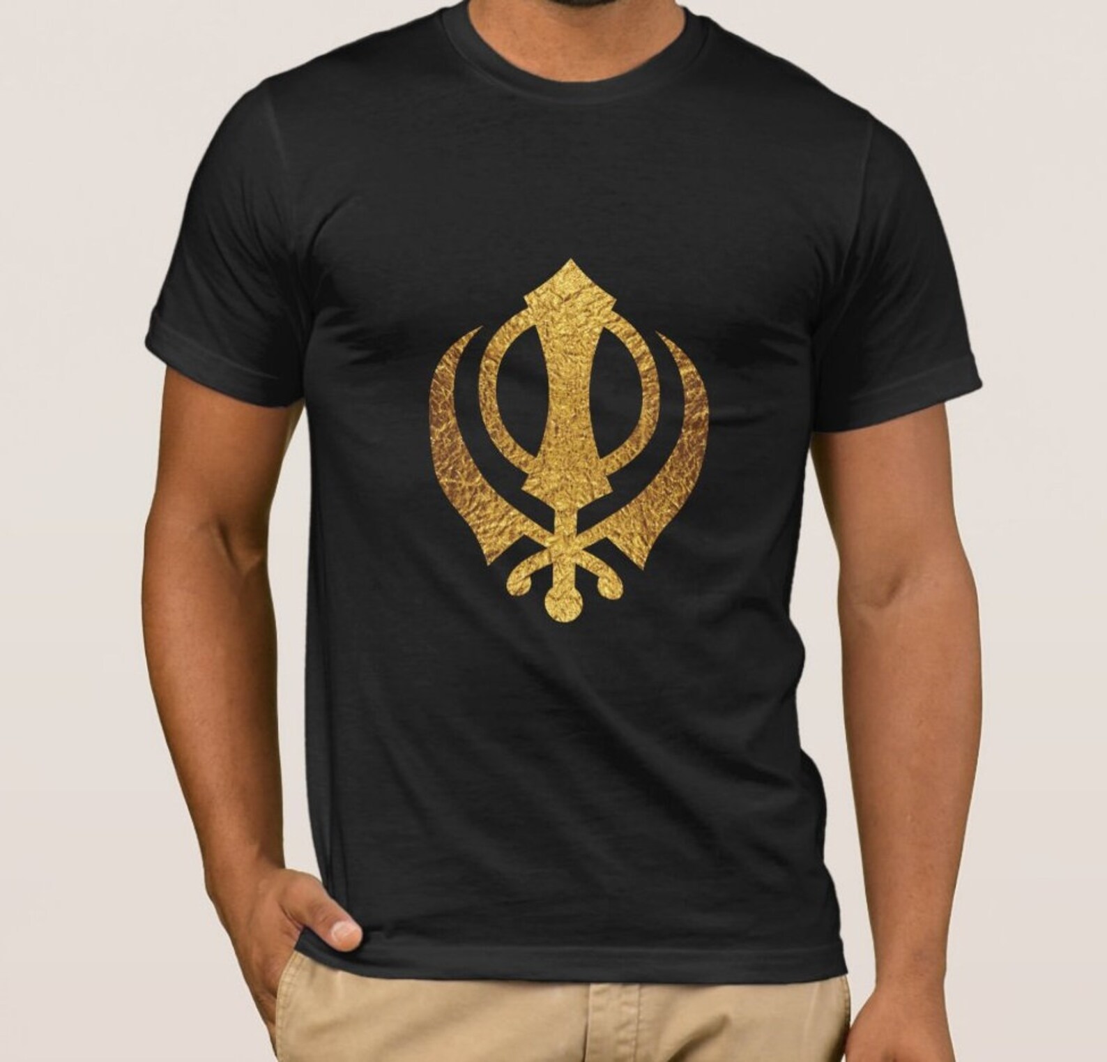 Sikh Khanda Golden Symbol, Wall Decor, Poster, Sikh, Indian, Sikh ...
