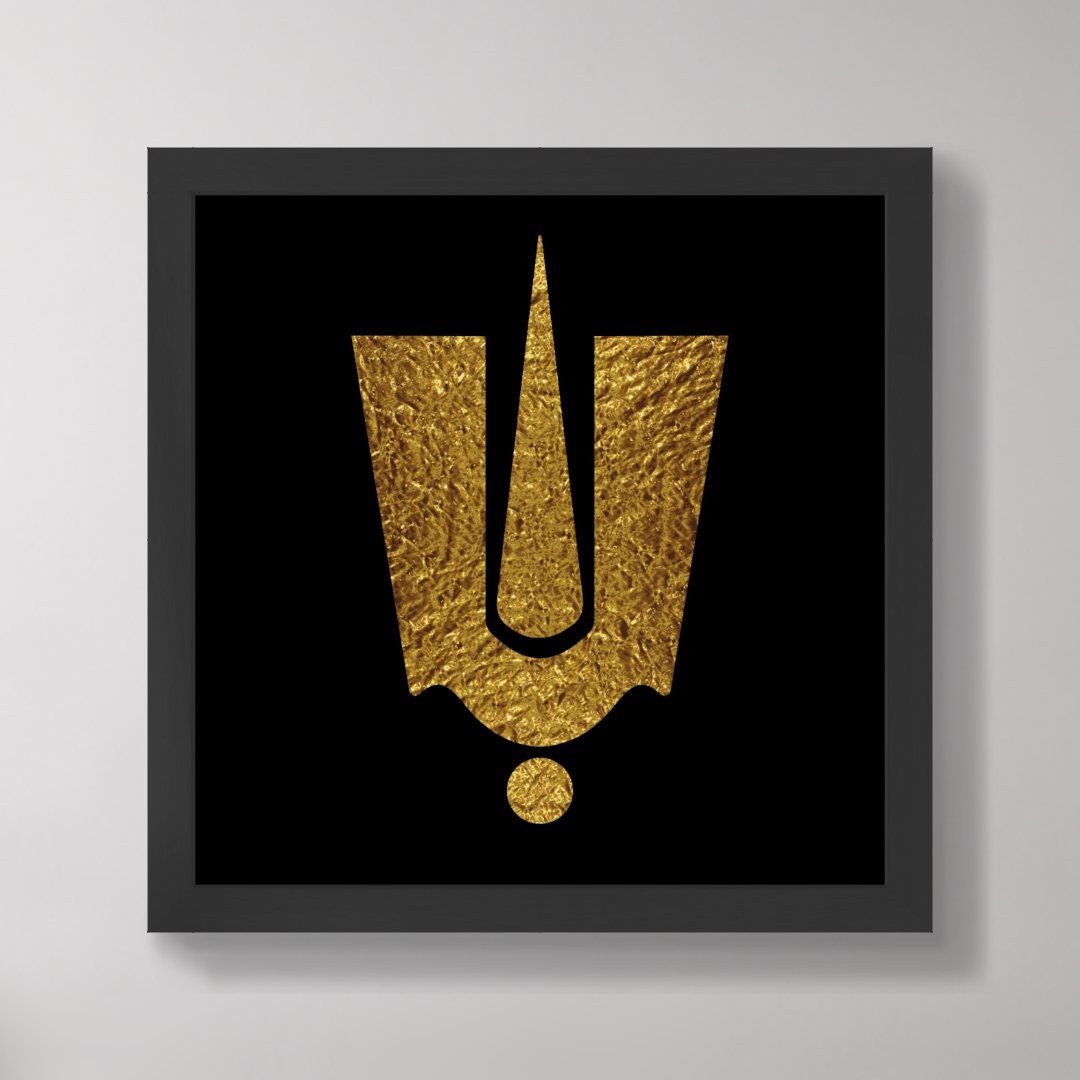 Golden Hindu Tilak Sign, God Tirupati Balaji Venkatesh Symbol,lucky ...