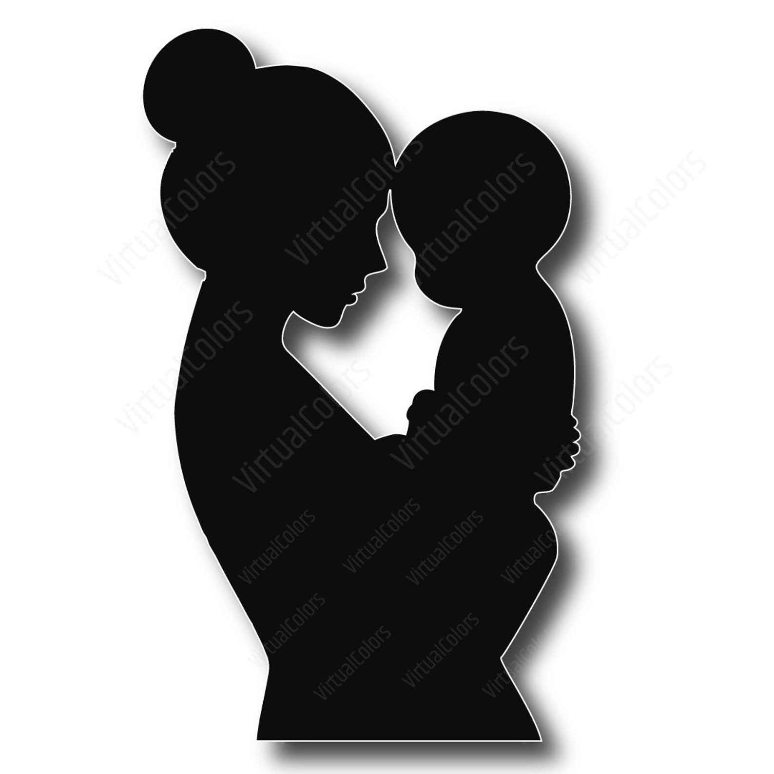 Mother & Baby | Svg | Cricut Svg | Cut | Silhouette | Mother | Baby ...