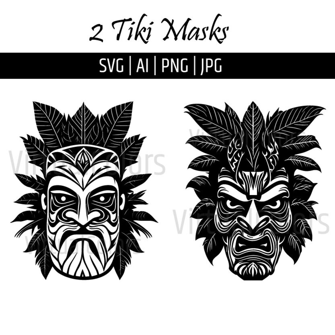Tiki Masks, SVG, Tiki Masks Cricut Svg, Cut File, Vector, African Art ...