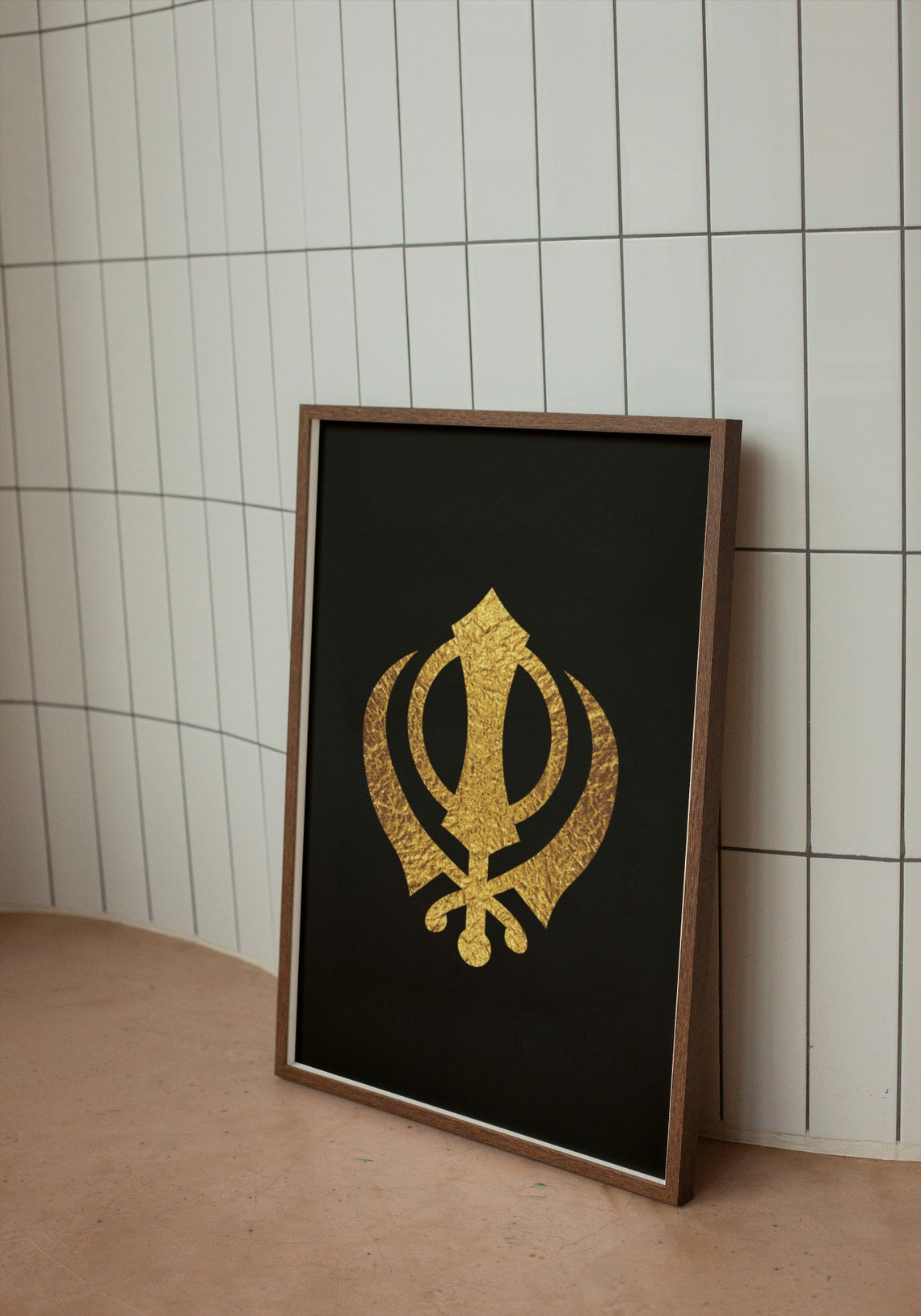 Sikh Khanda Golden Symbol, Wall Decor, Poster, Sikh, Indian, Sikh ...