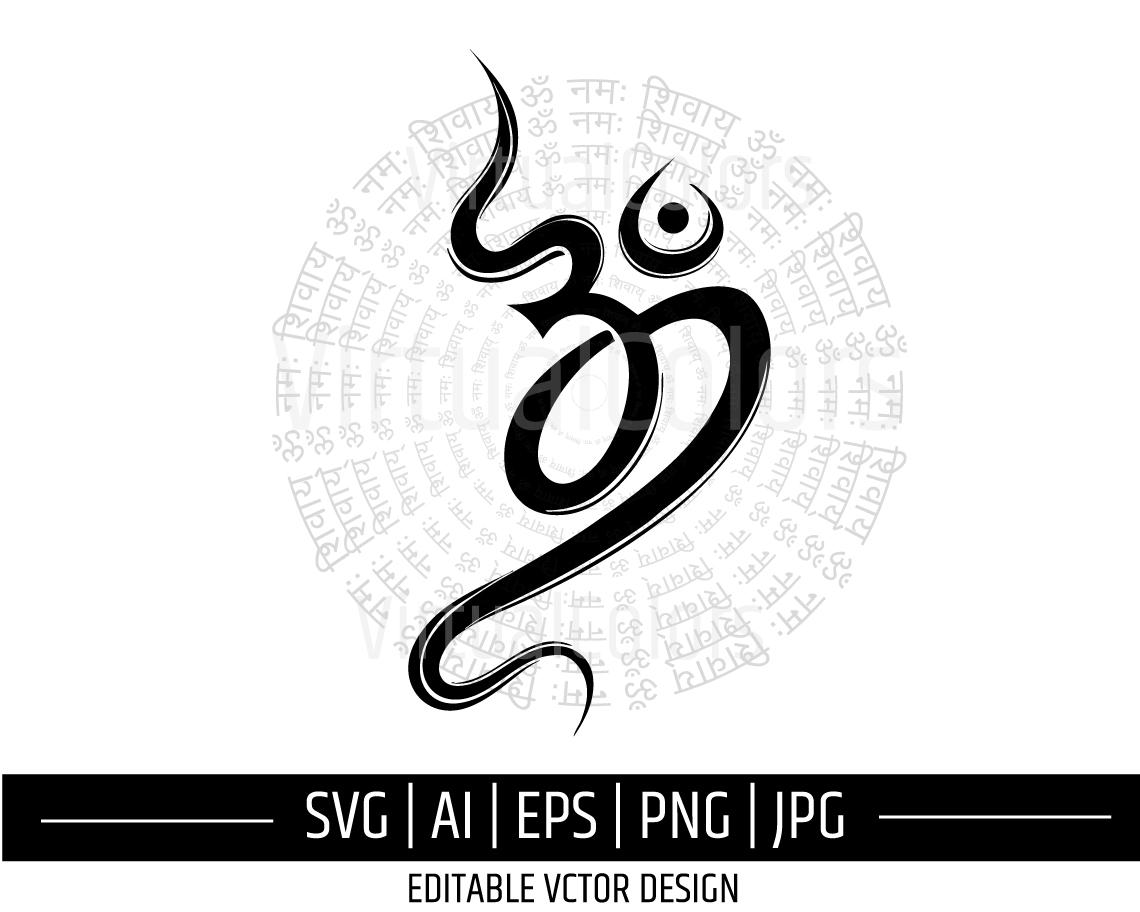 Stylish OM Design, Svg, OM Symbol , Cut File, Vector, Hindu Art, Cut ...