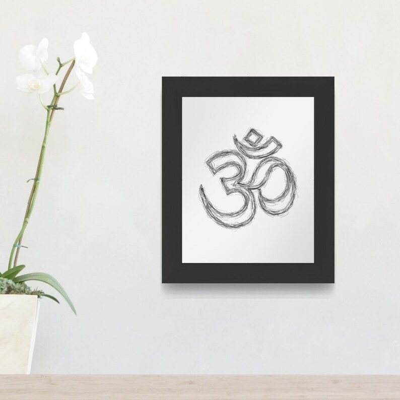 Om Symbol Sketch Spiritual Symbol Hinduism Zen Yoga - Etsy