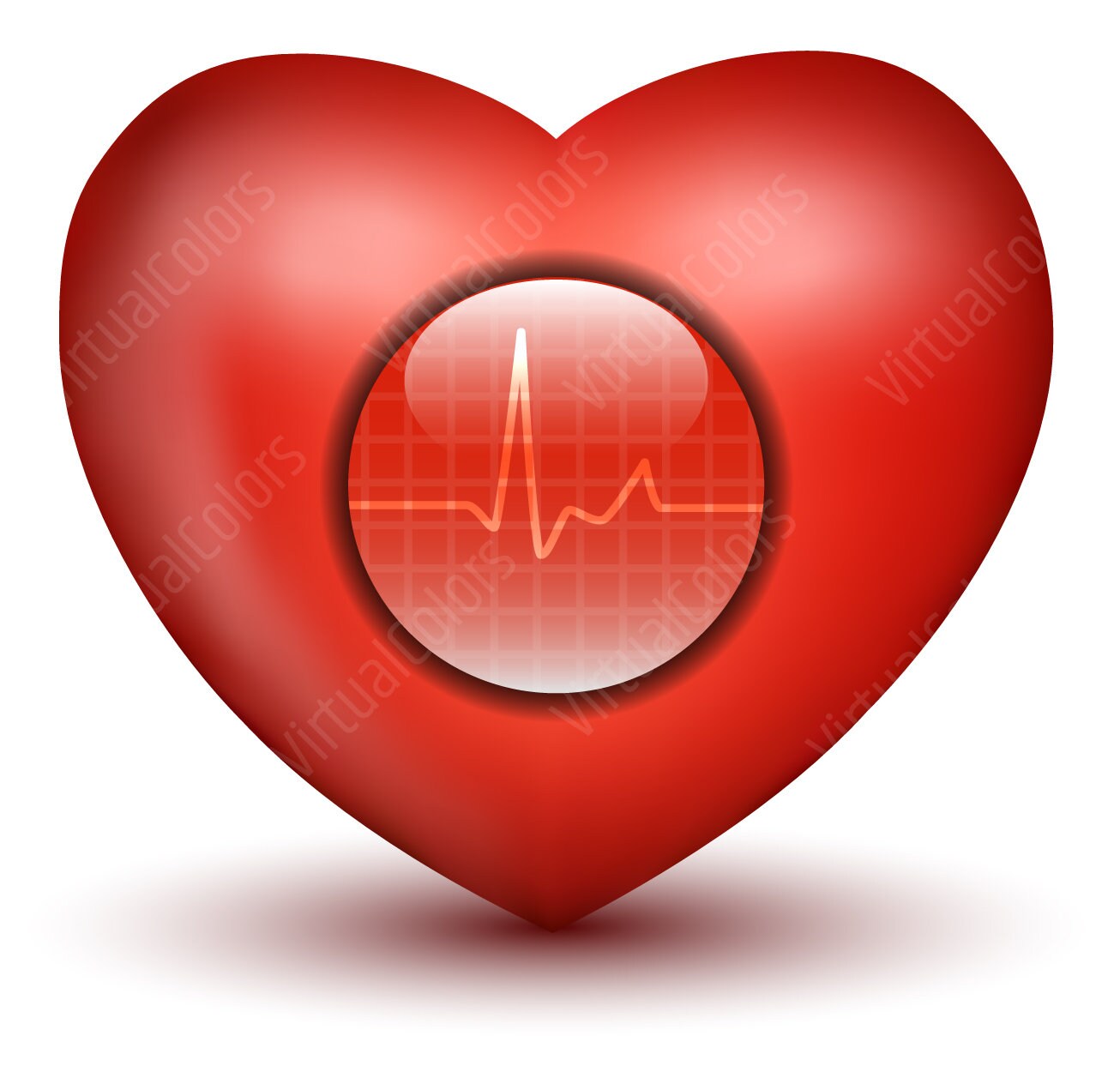 Animated Beating 3D Heart With Pulse, Gif, Animated,icon,medical,love ...