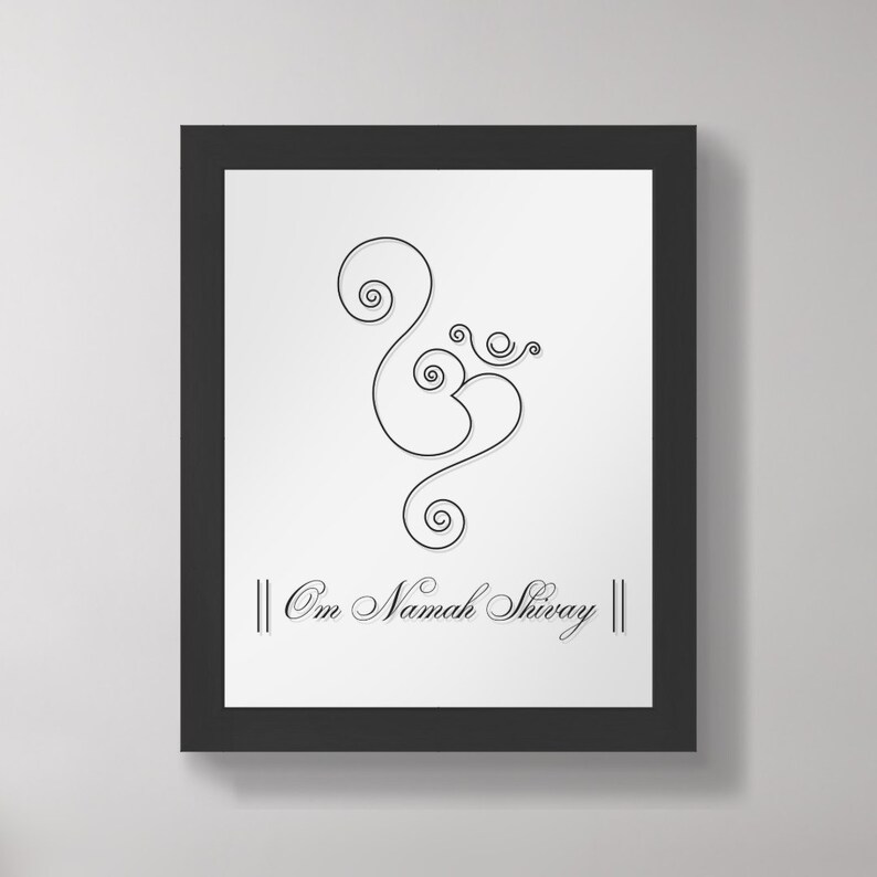 OM Namah Shivay Spiritual Symbol Hinduism Line Art Yoga - Etsy