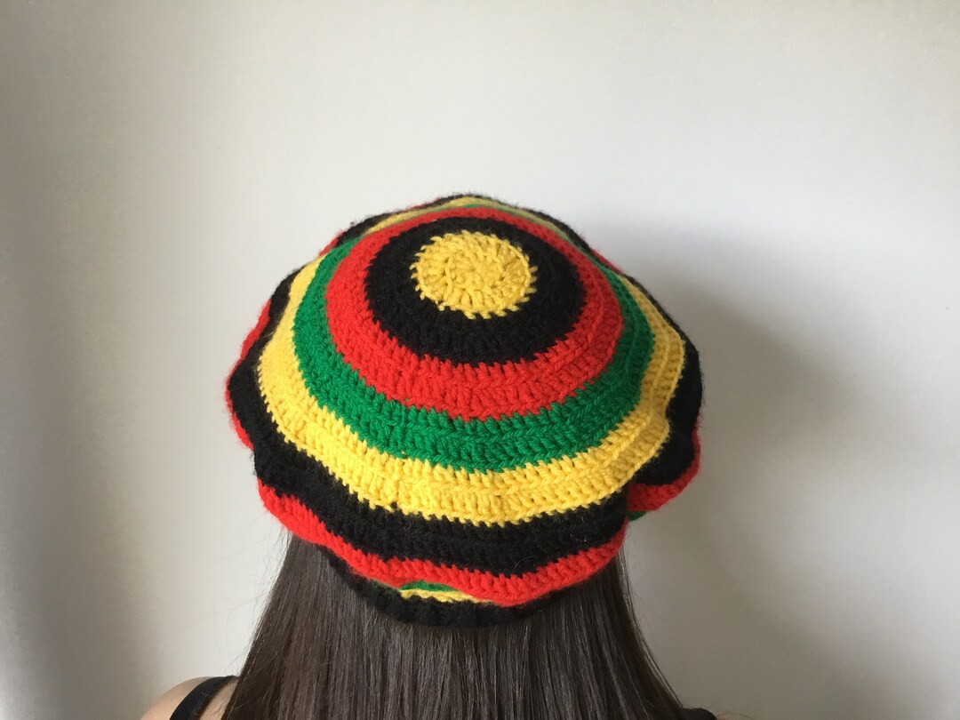 Unique Crochet Rasta Beret - Etsy