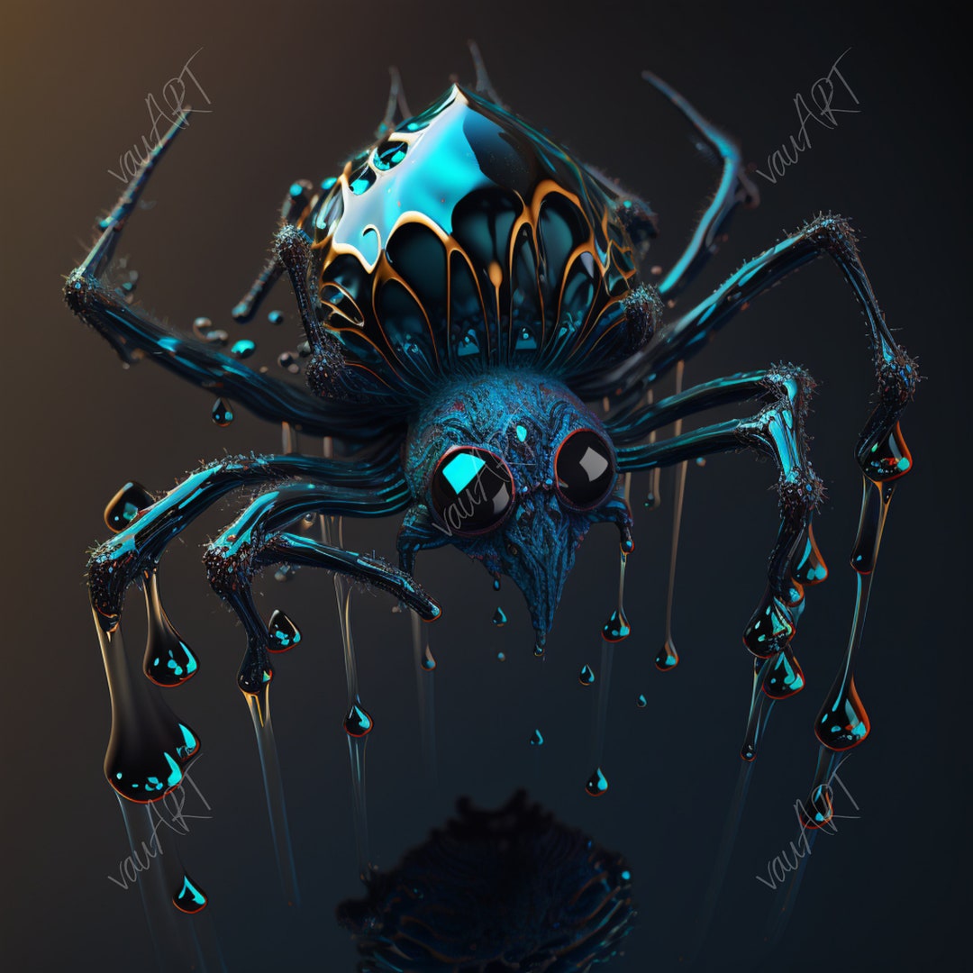 Spider Surrealism AI Art Digital Art AI Generate Art - Etsy