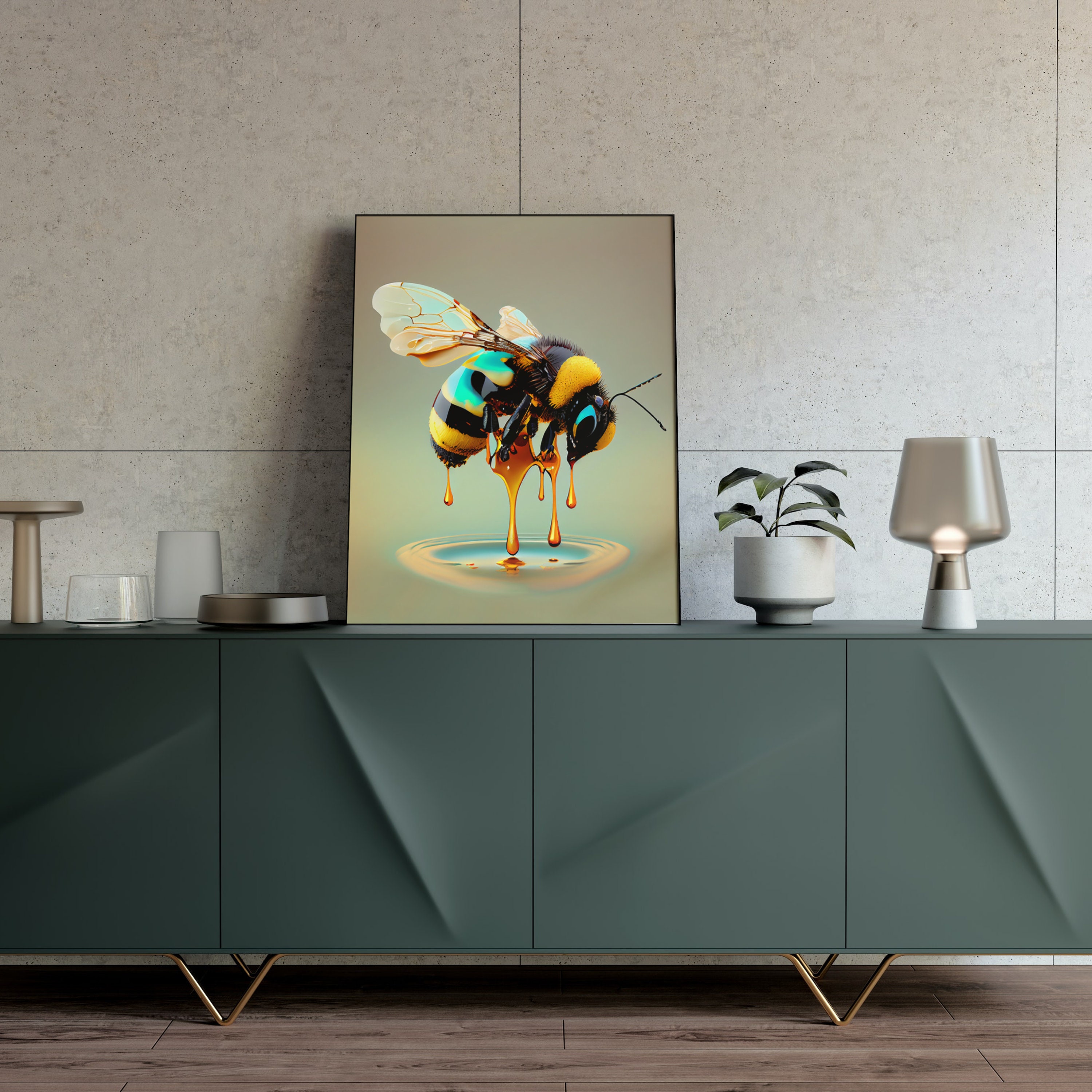 Bee Surrealism AI Art Digital Art AI Generate Art AI Art Print Ai Wall ...