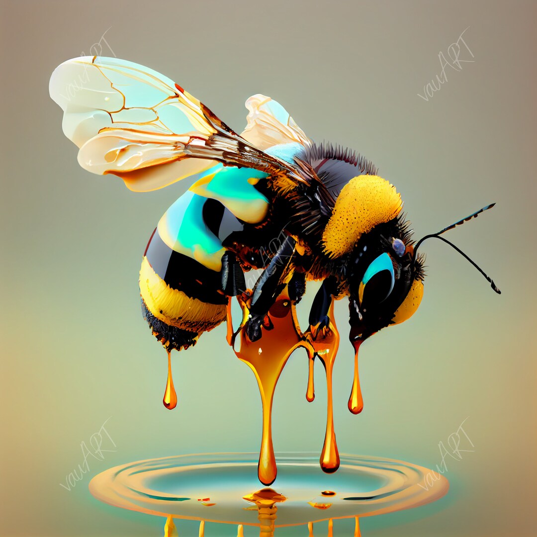 Bee Surrealism AI Art Digital Art AI Generate Art AI Art Print Ai Wall ...