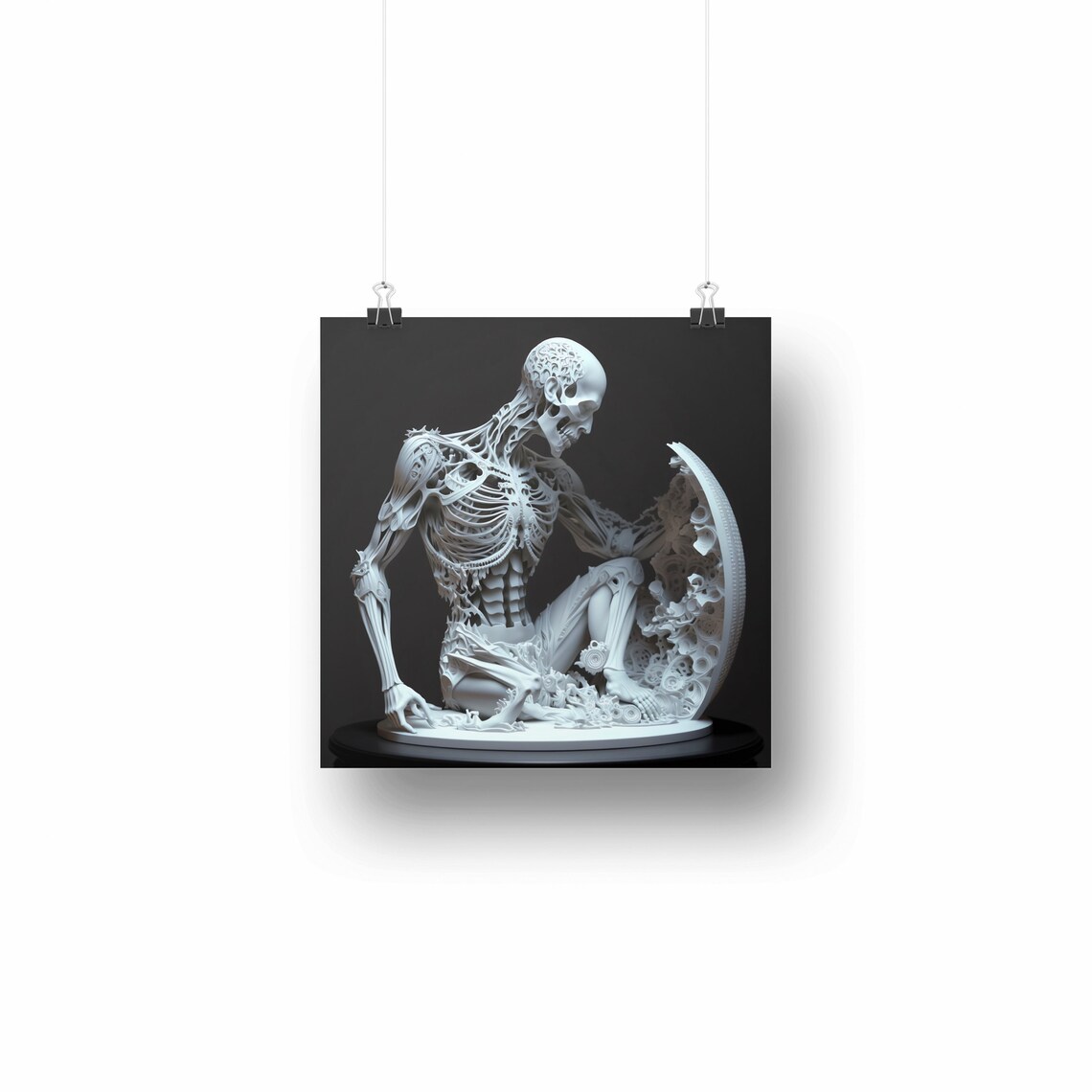 Skeleton Surrealism 3D Abstract AI Generate Art AI - Etsy