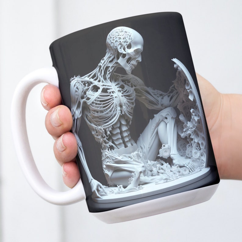 Skeleton Surrealism 3D Abstract AI Generate Art AI - Etsy