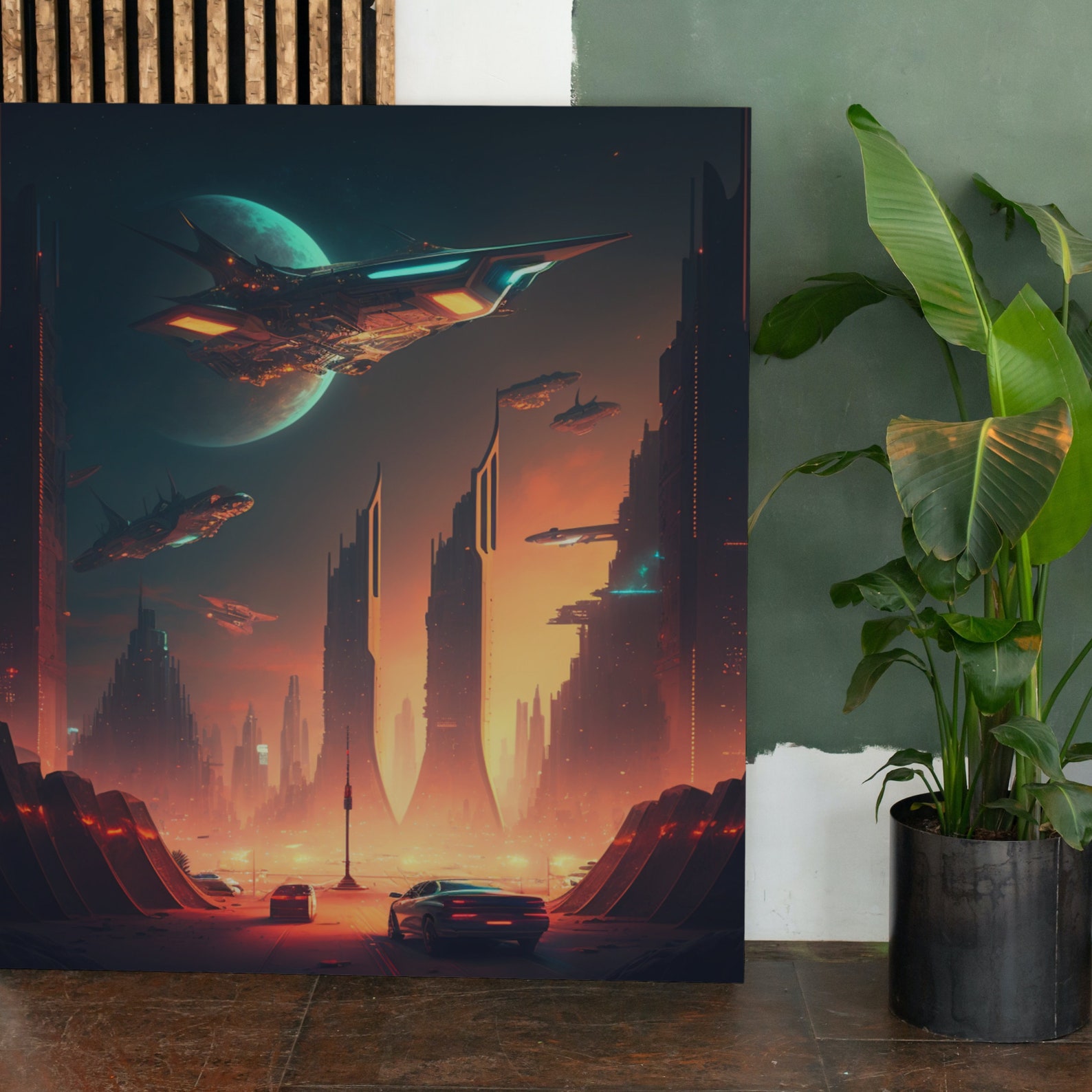 Metropolis Retro Futurism Digital Art AI Generate Art - Etsy
