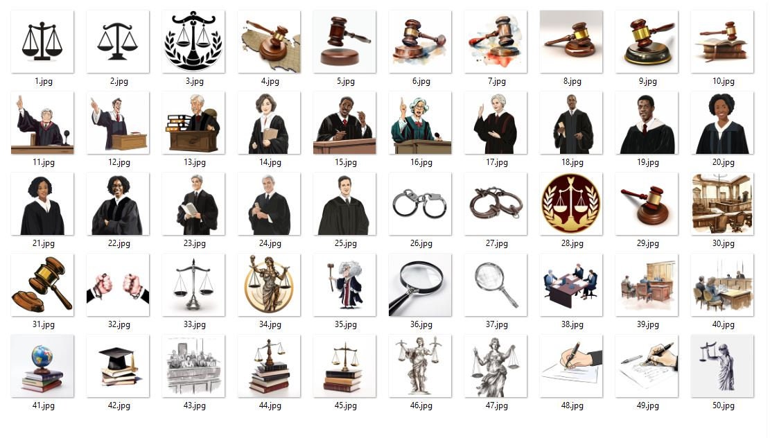 Judiciary Legal Lawyers Symbols Illustrations Collection 50 Images ...